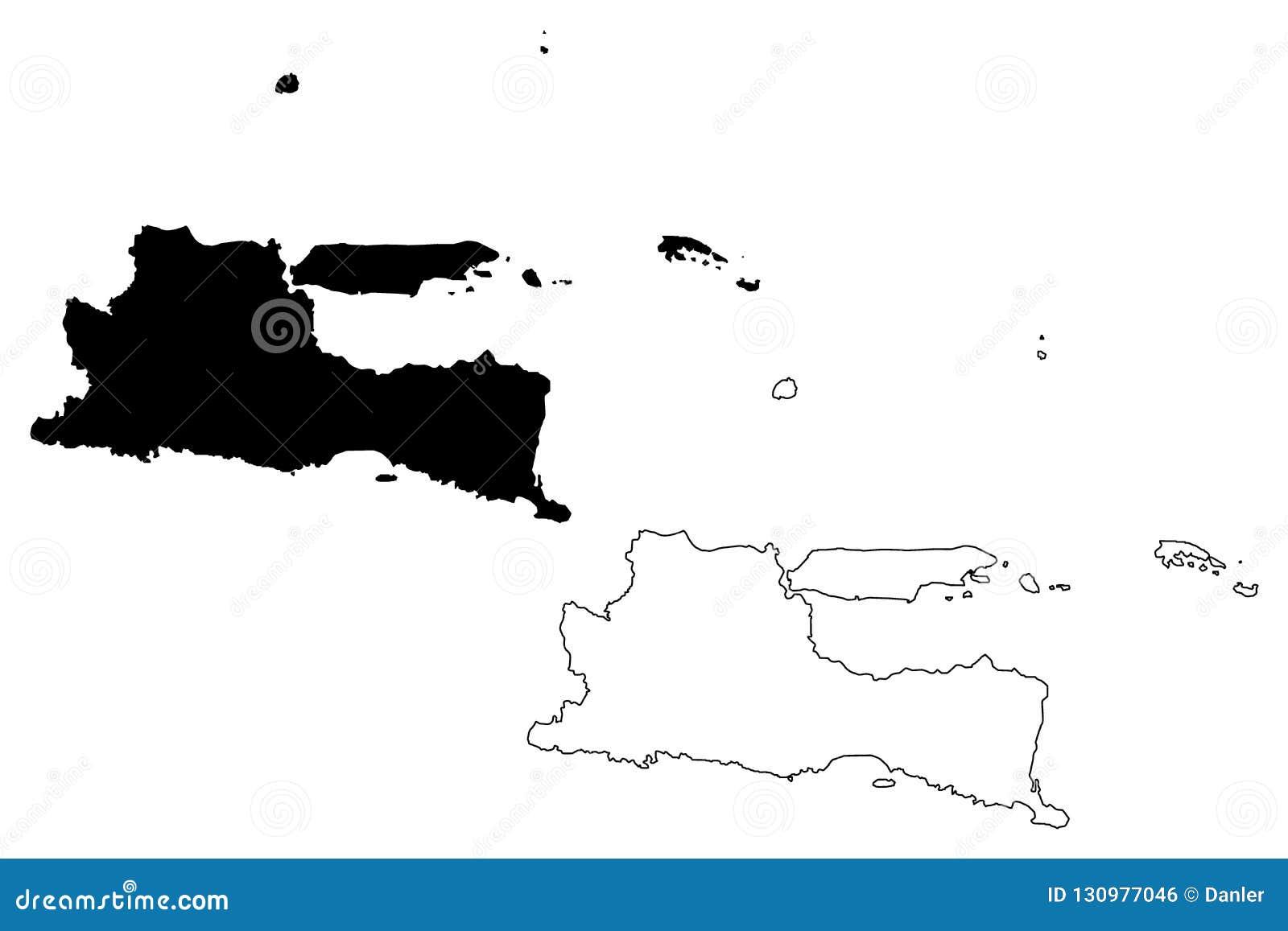 East Java map vector stock vector. Illustration of border - 130977046