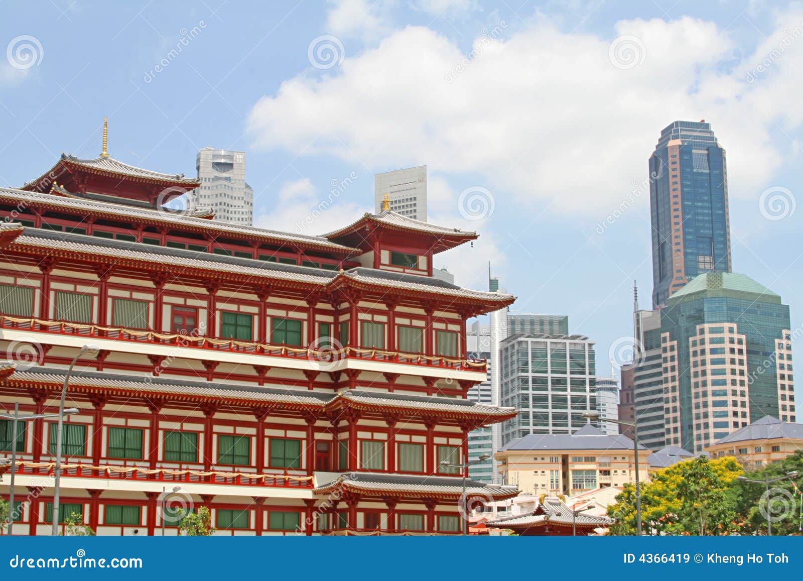 East Meets West Buildings Together Stock Image - Image of metropolitan ...