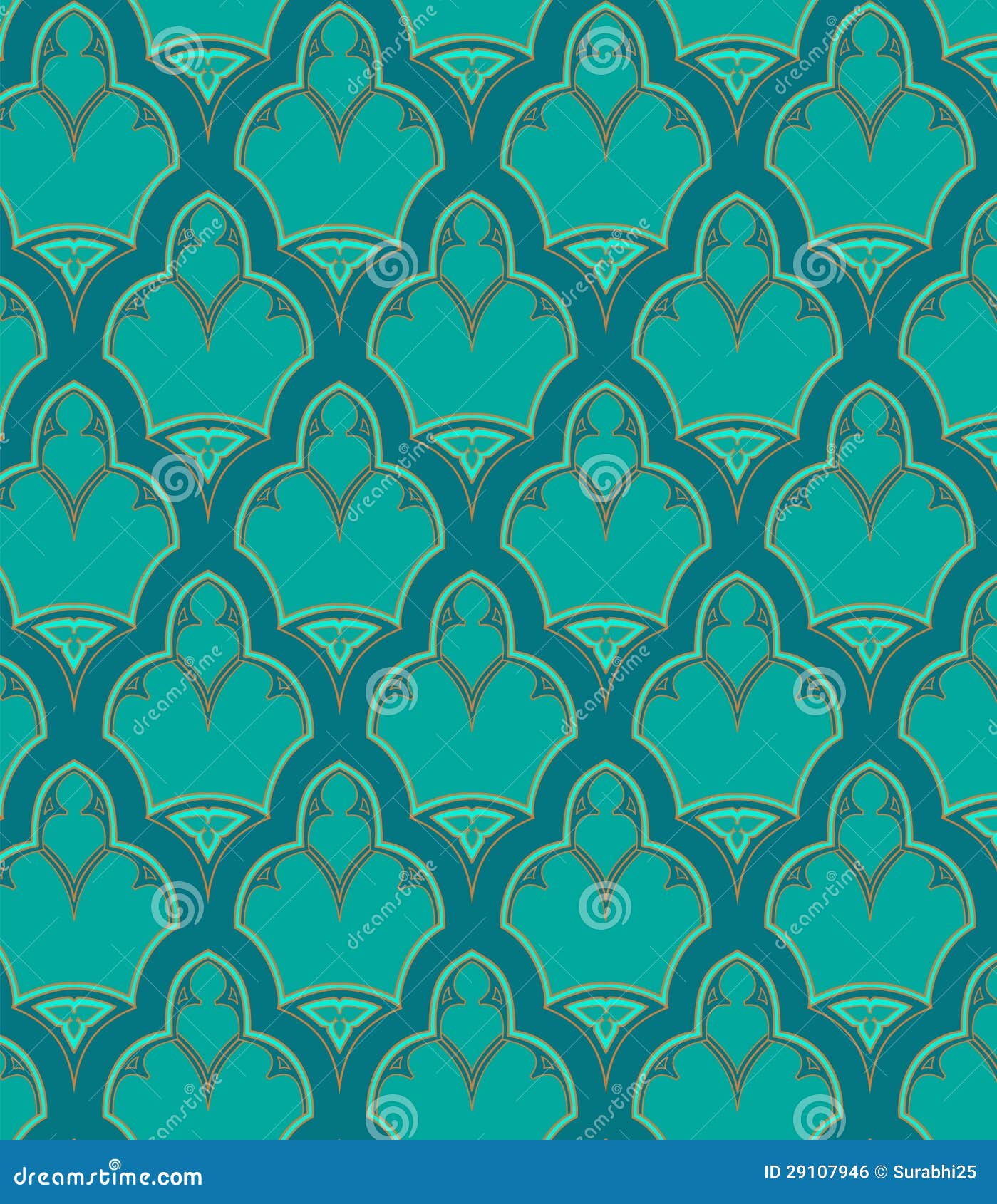 East pattern stock vector. Illustration of turquoise - 29107946