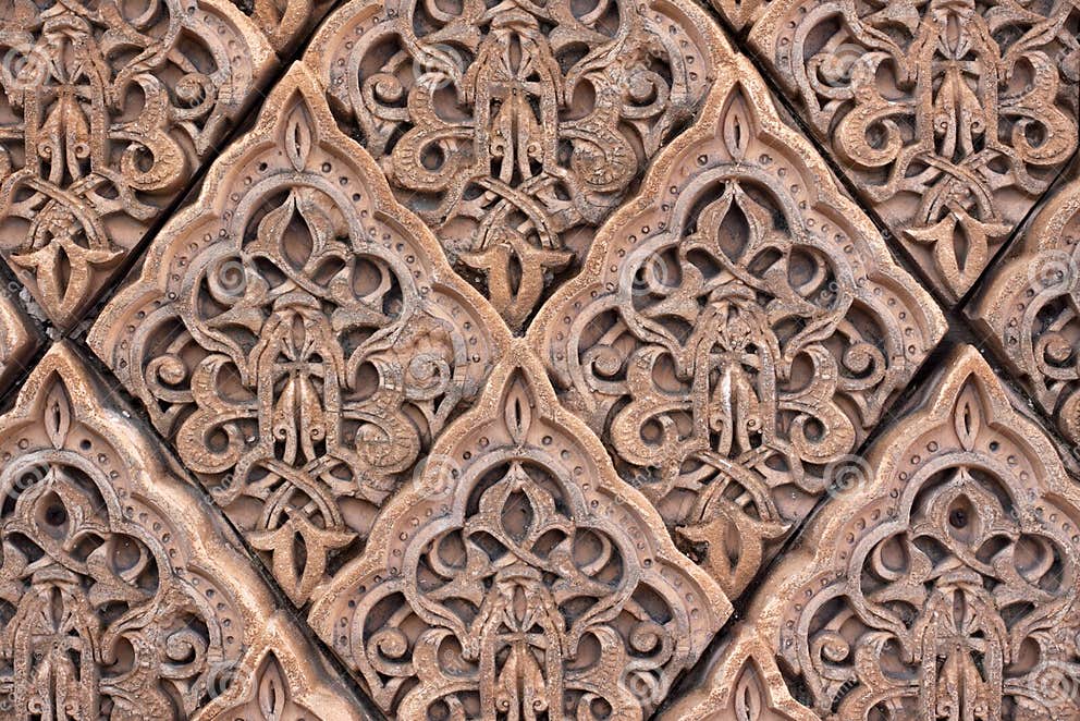 East patterns on a wall stock image. Image of textured - 13286957