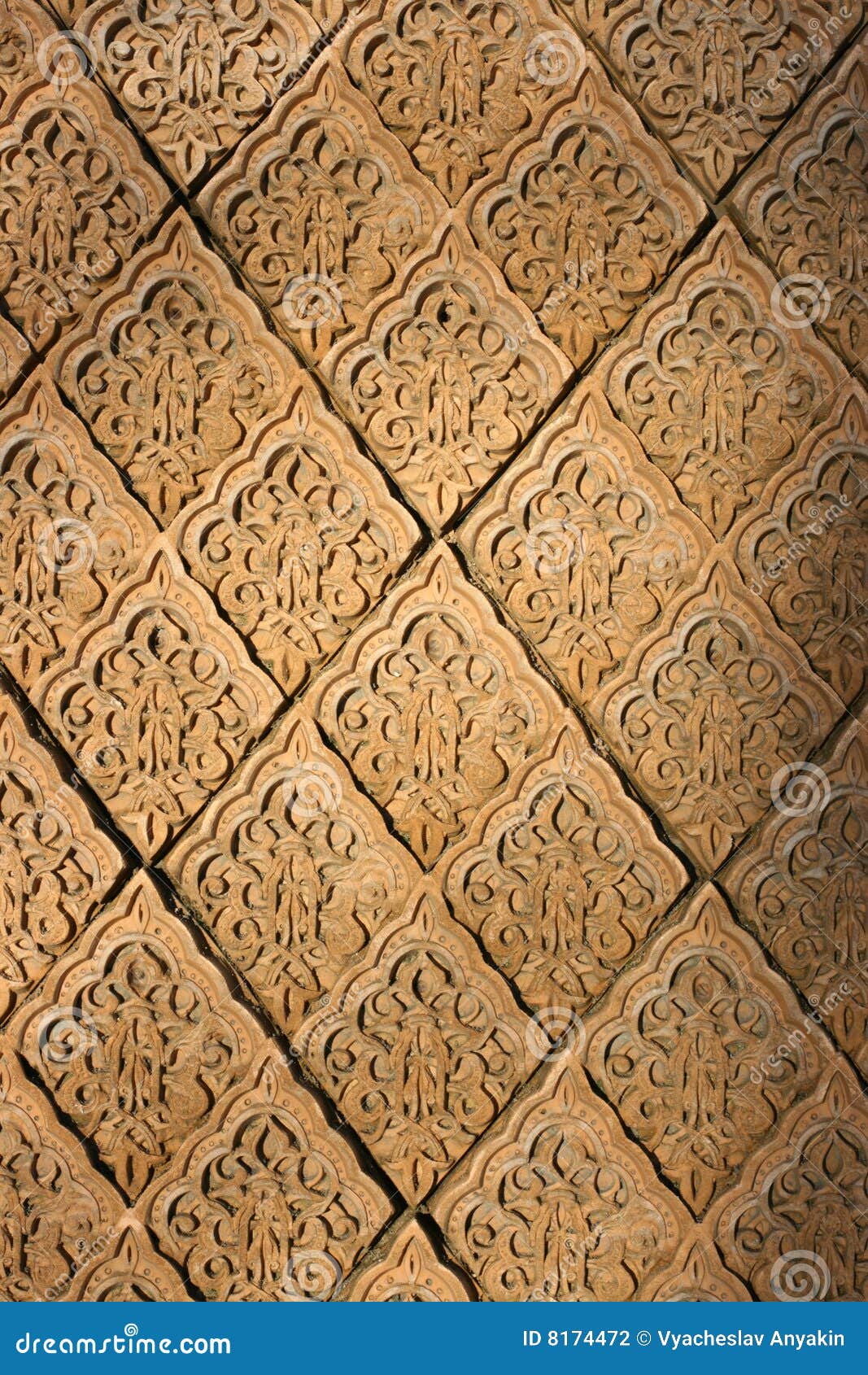 East patterns on a wall stock photo. Image of tiles, asia - 8174472