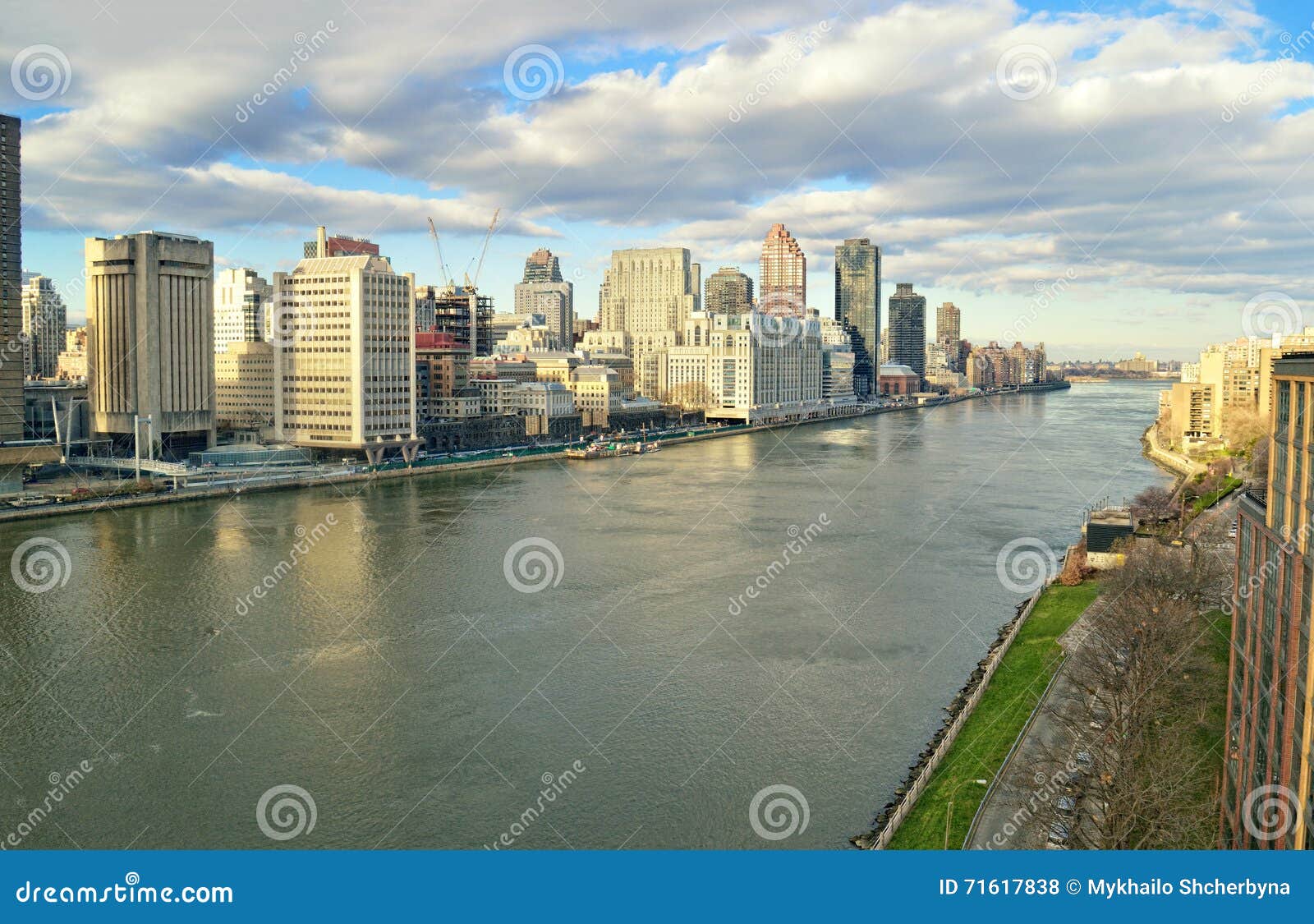 East River - aerial view. editorial stock photo. Image of city - 71617838