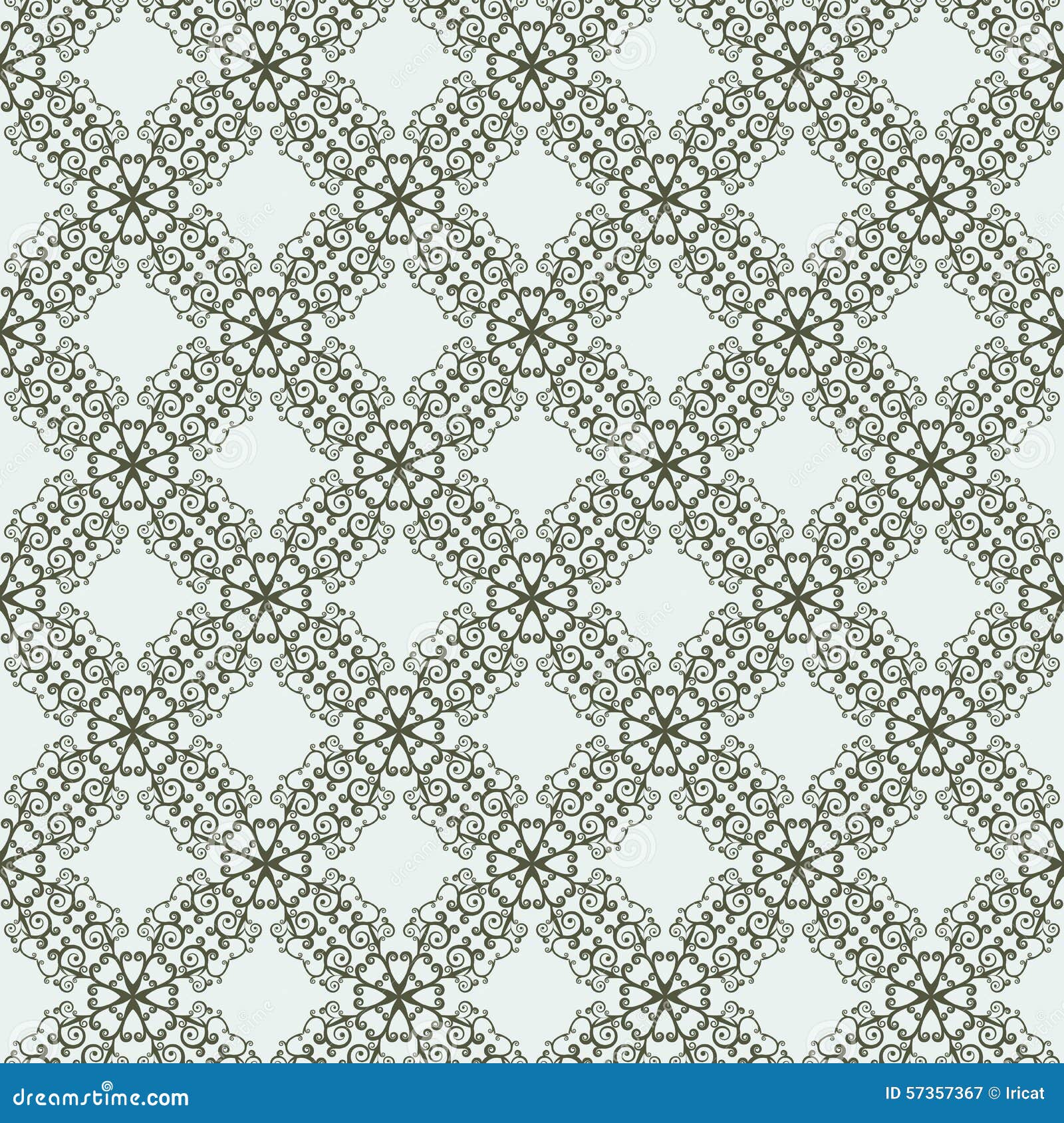 East Seamless Two-tone Pattern with Curls. Pastiche of Traditional ...