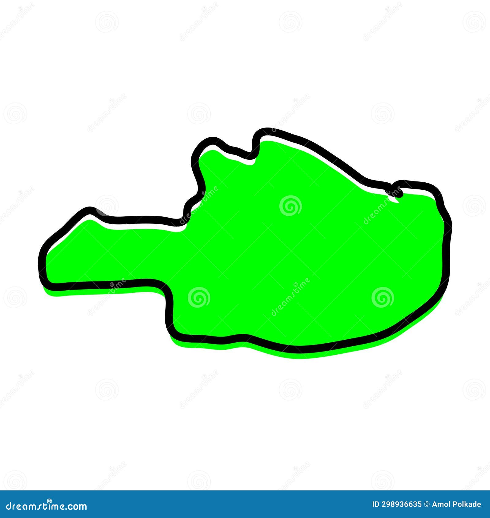 East Sepik State Map Vector Design Stock Illustration - Illustration of ...