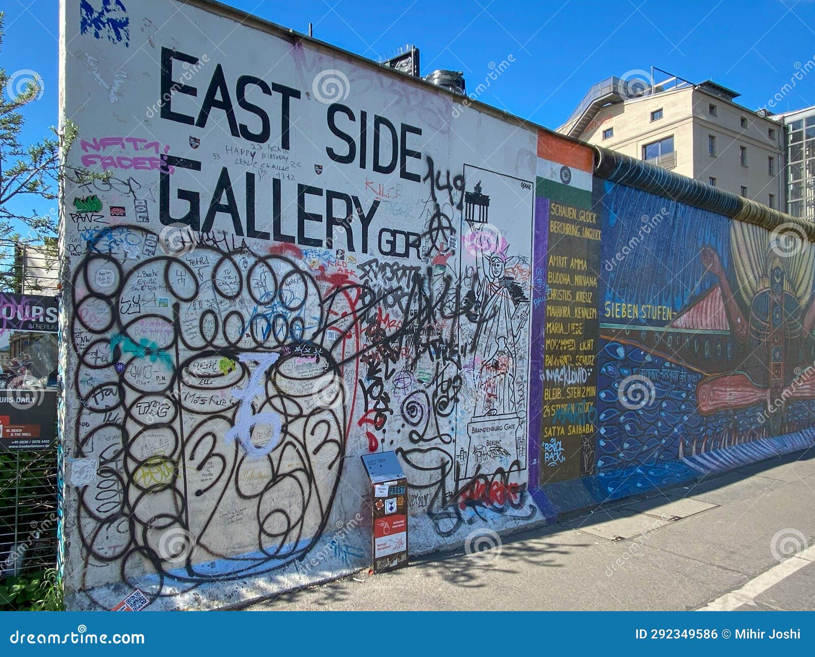 East Side Gallery at Berlin Wall in Berlin Editorial Photo - Image of ...