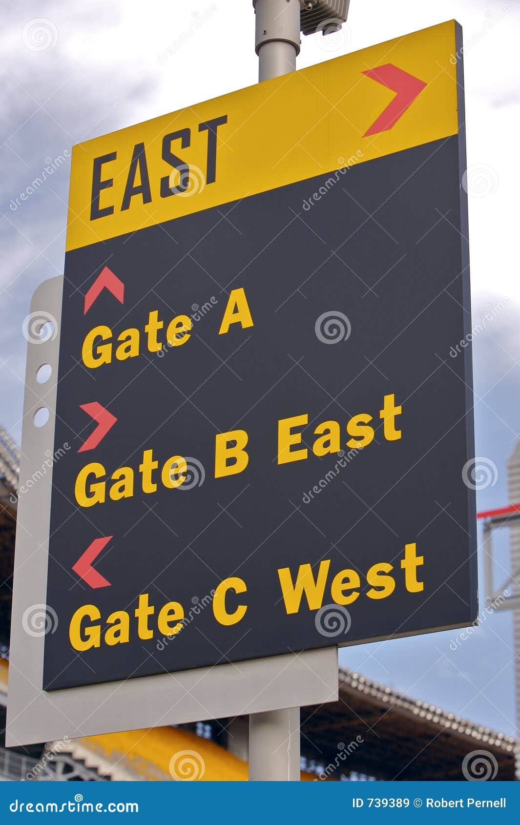 East Sign stock image. Image of transportation, stadium - 739389