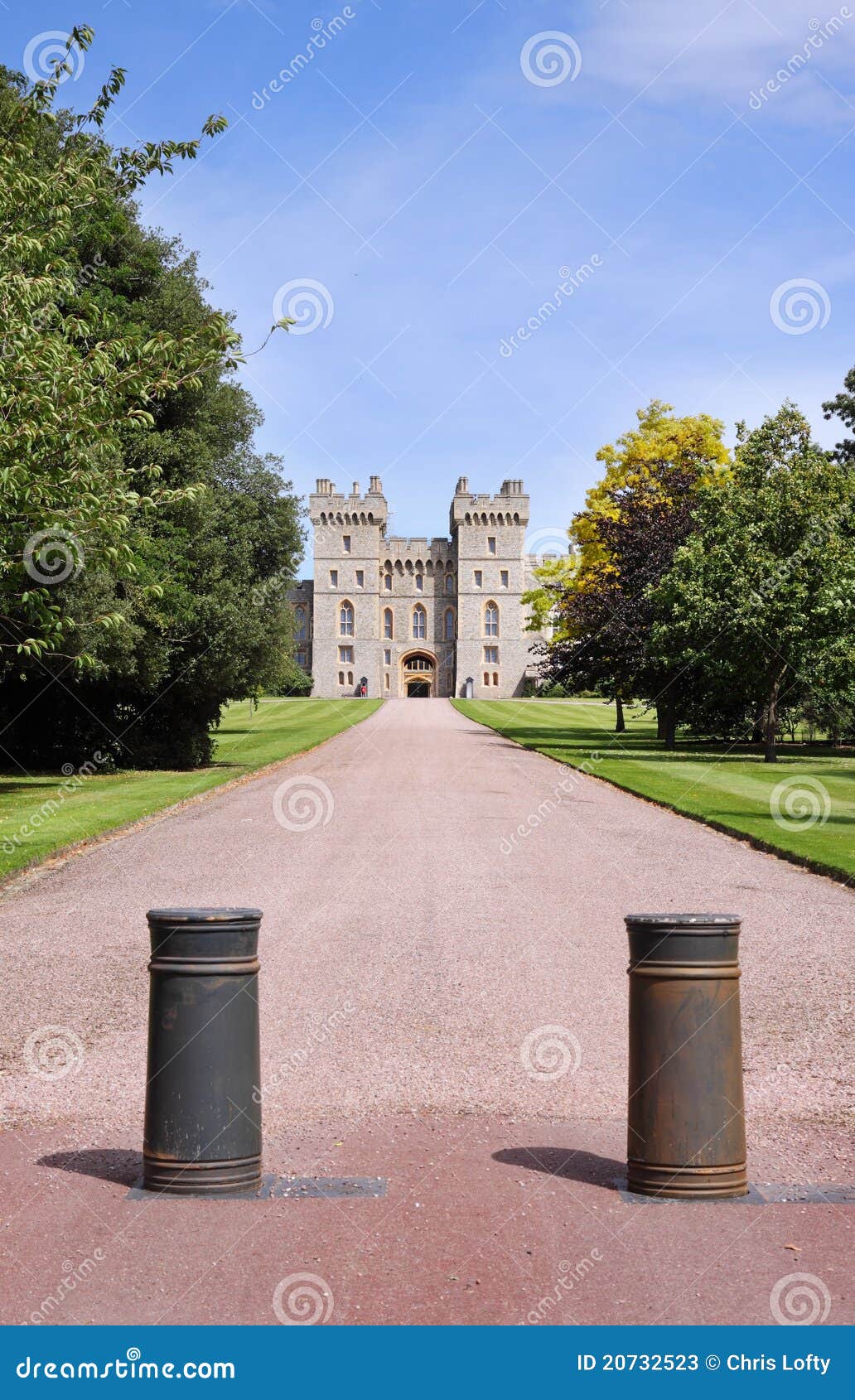 East Terrace of Windsor Castle in England Stock Image - Image of trees ...