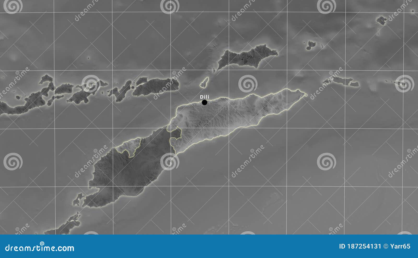 East Timor - Grayscale. Composition, Borders Stock Illustration ...