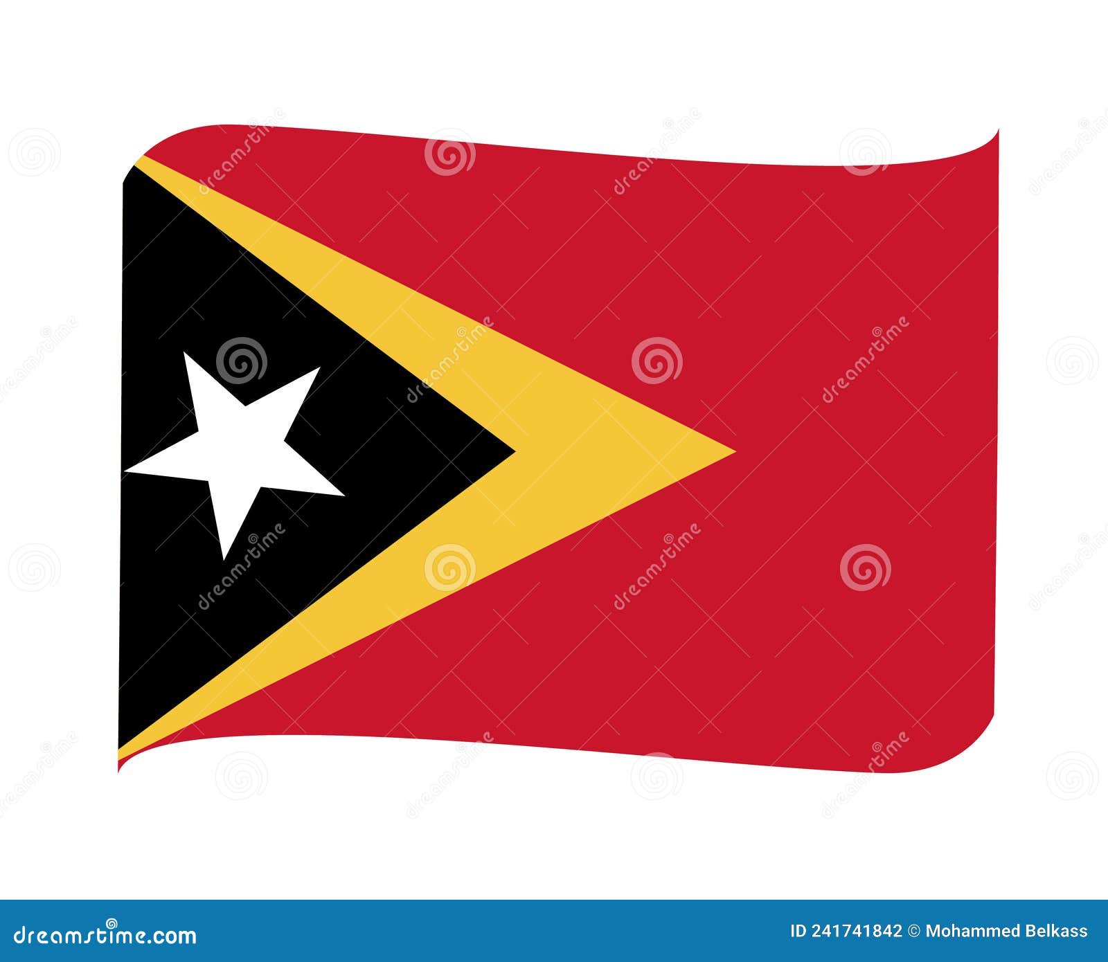 East Timor Flag National Asia Emblem Ribbon Icon Vector Stock Vector ...