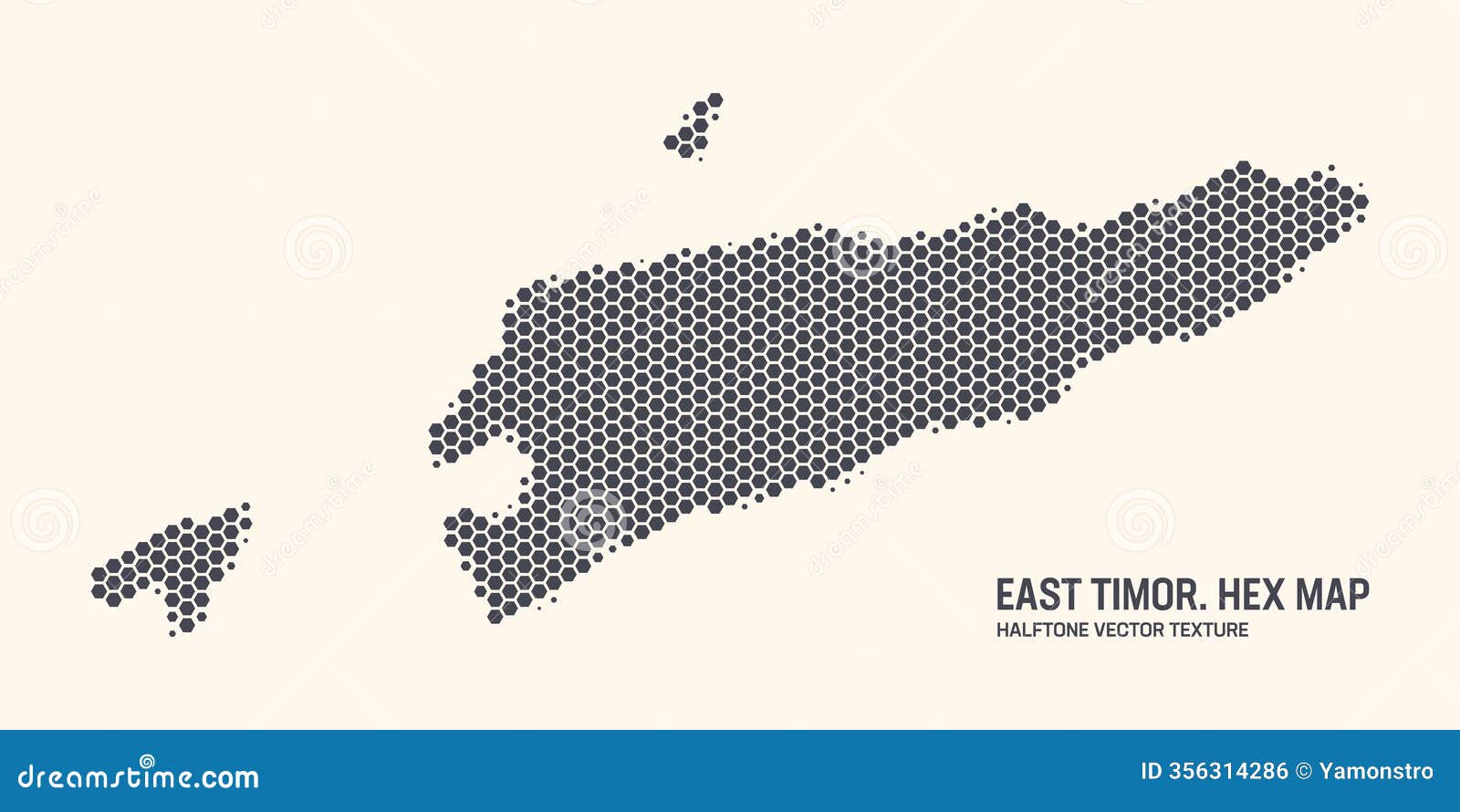 East Timor Map Vector Hexagonal Half Tone Pattern Isolated on Light ...