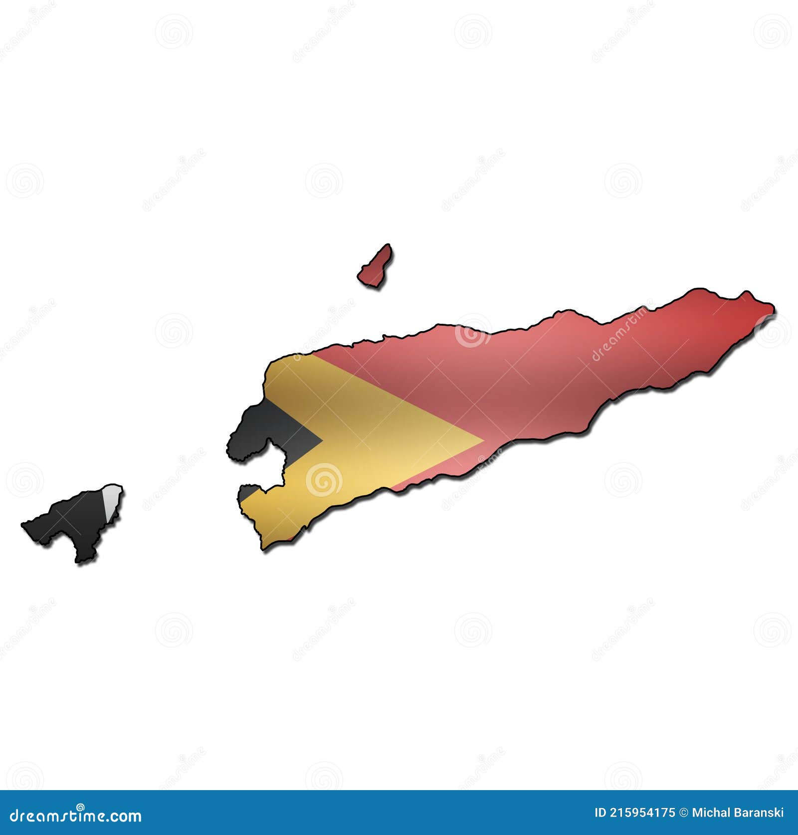East Timor Territory with Flag Stock Image - Image of east, atlas ...