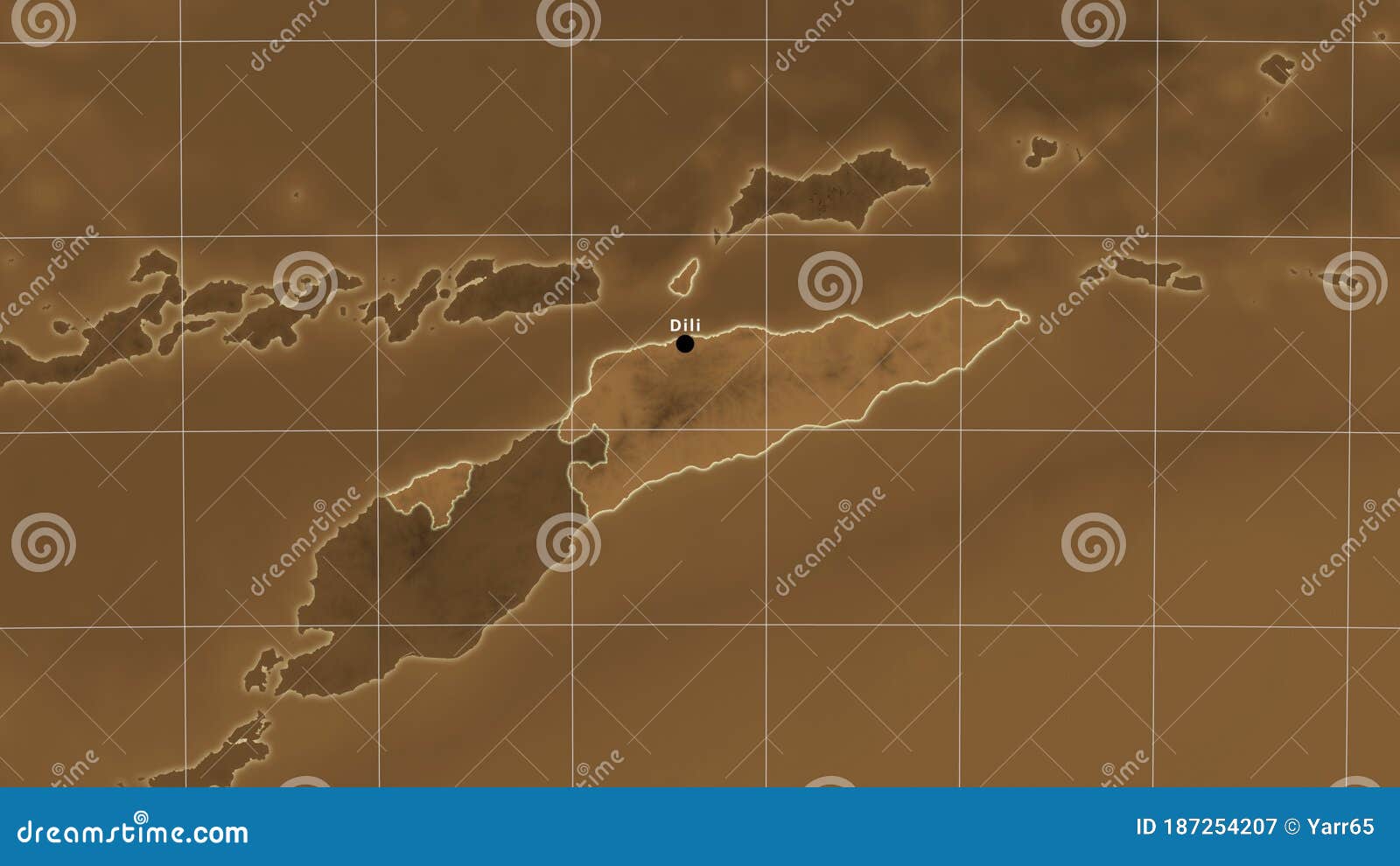 East Timor - Tint. Composition, Borders Stock Illustration ...