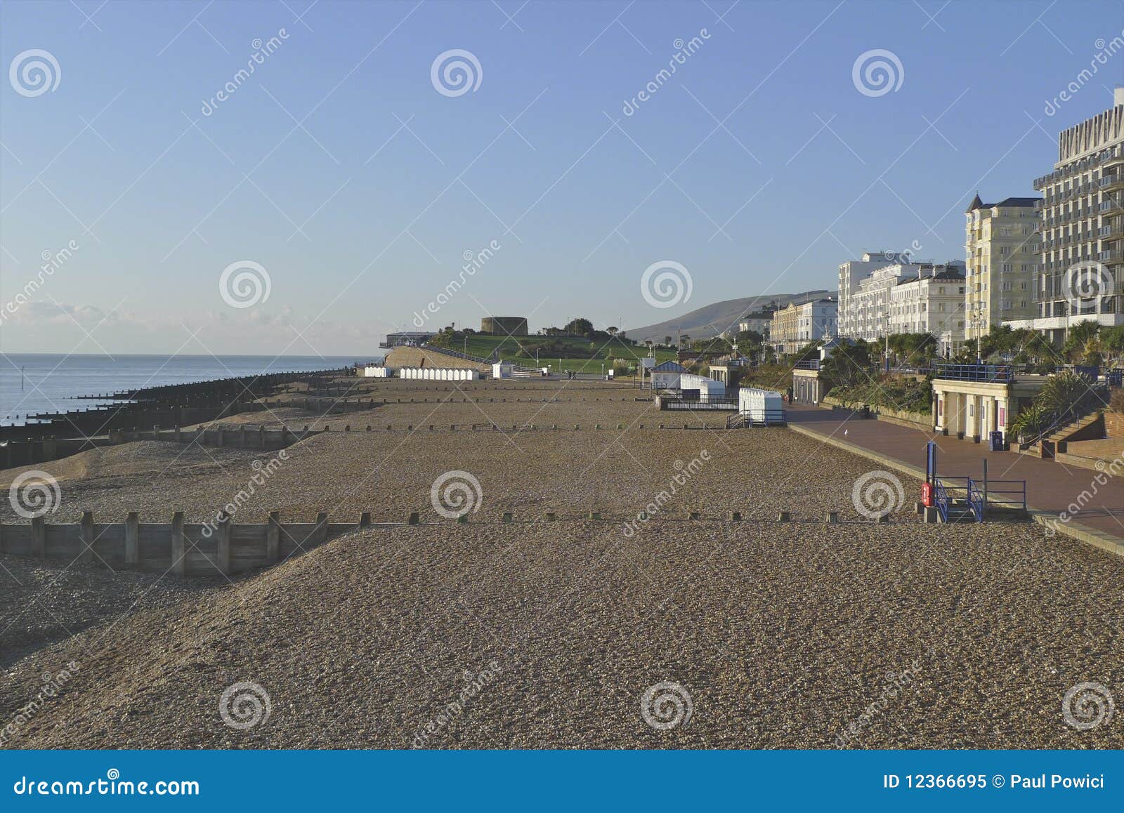 Eastbourne Seafront Looking To Beachy Head Stock Image - Image of shore ...