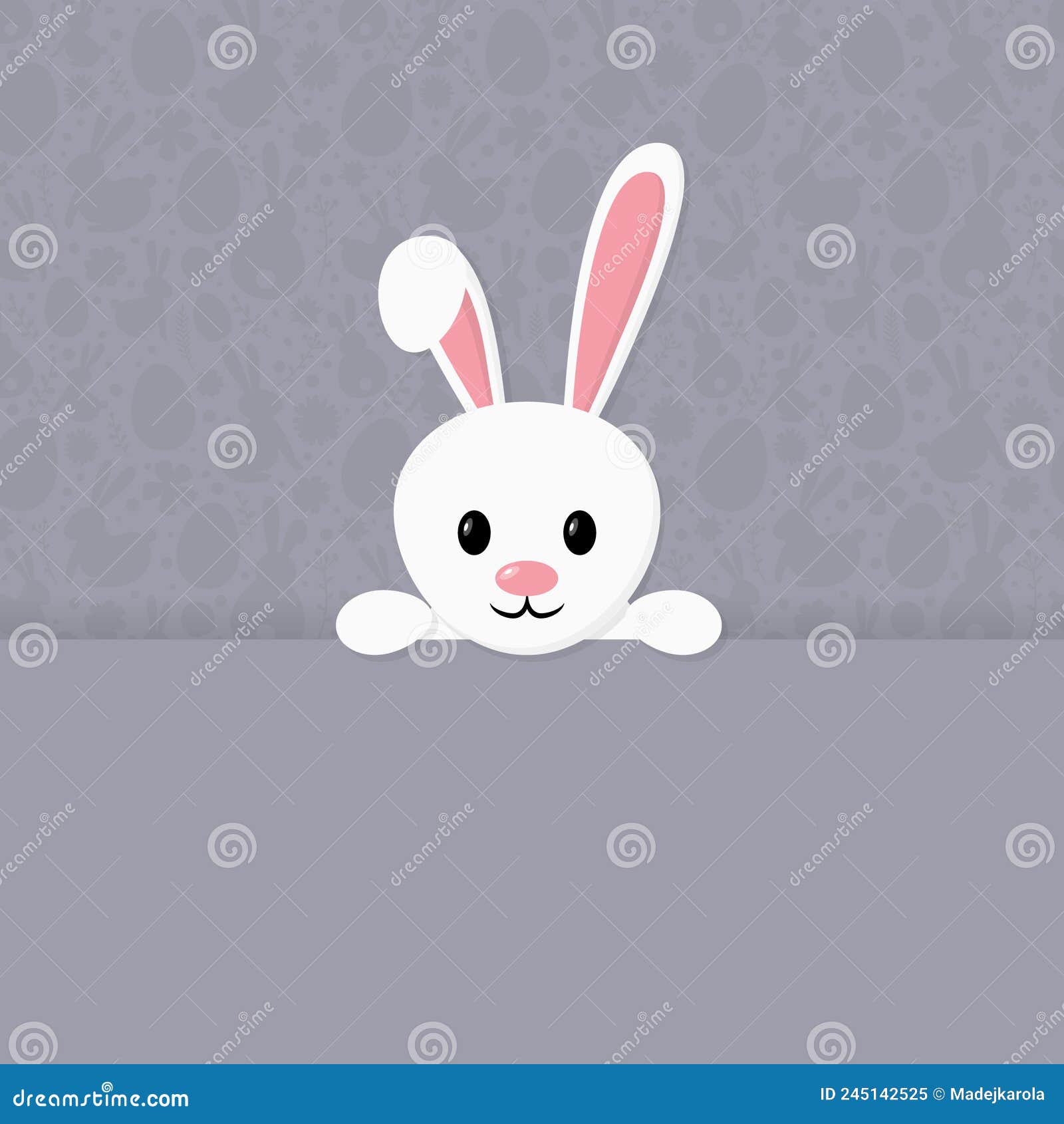 Easter Background with Happy Bunny. Poster with Copyspace Stock ...