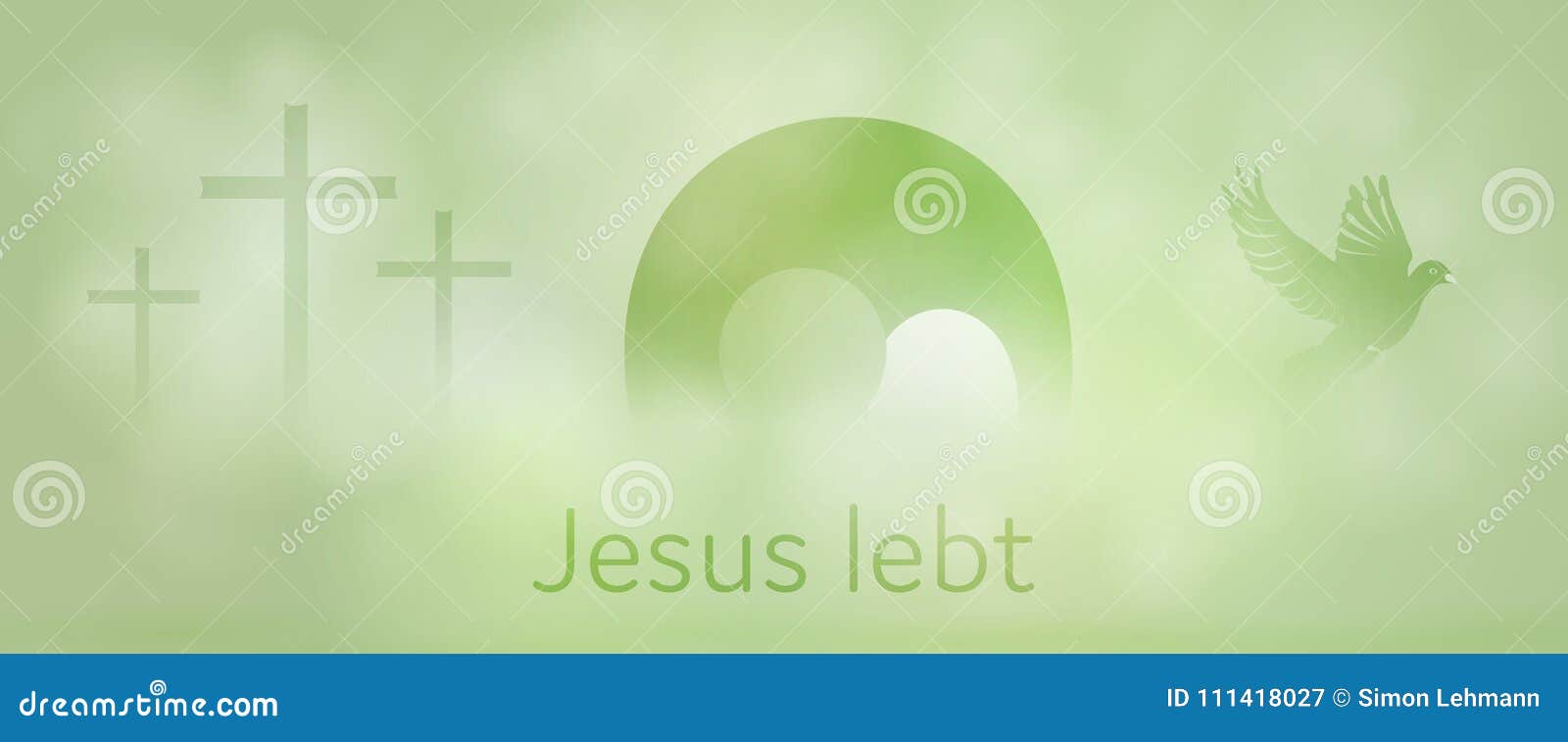 Easter Background - Jesu Lebt Stock Illustration - Illustration of ...