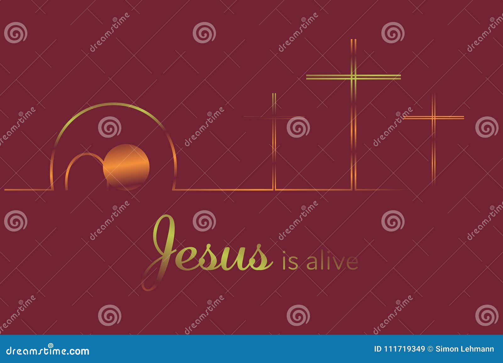 Easter Background - Jesus is Alive Stock Illustration - Illustration of ...