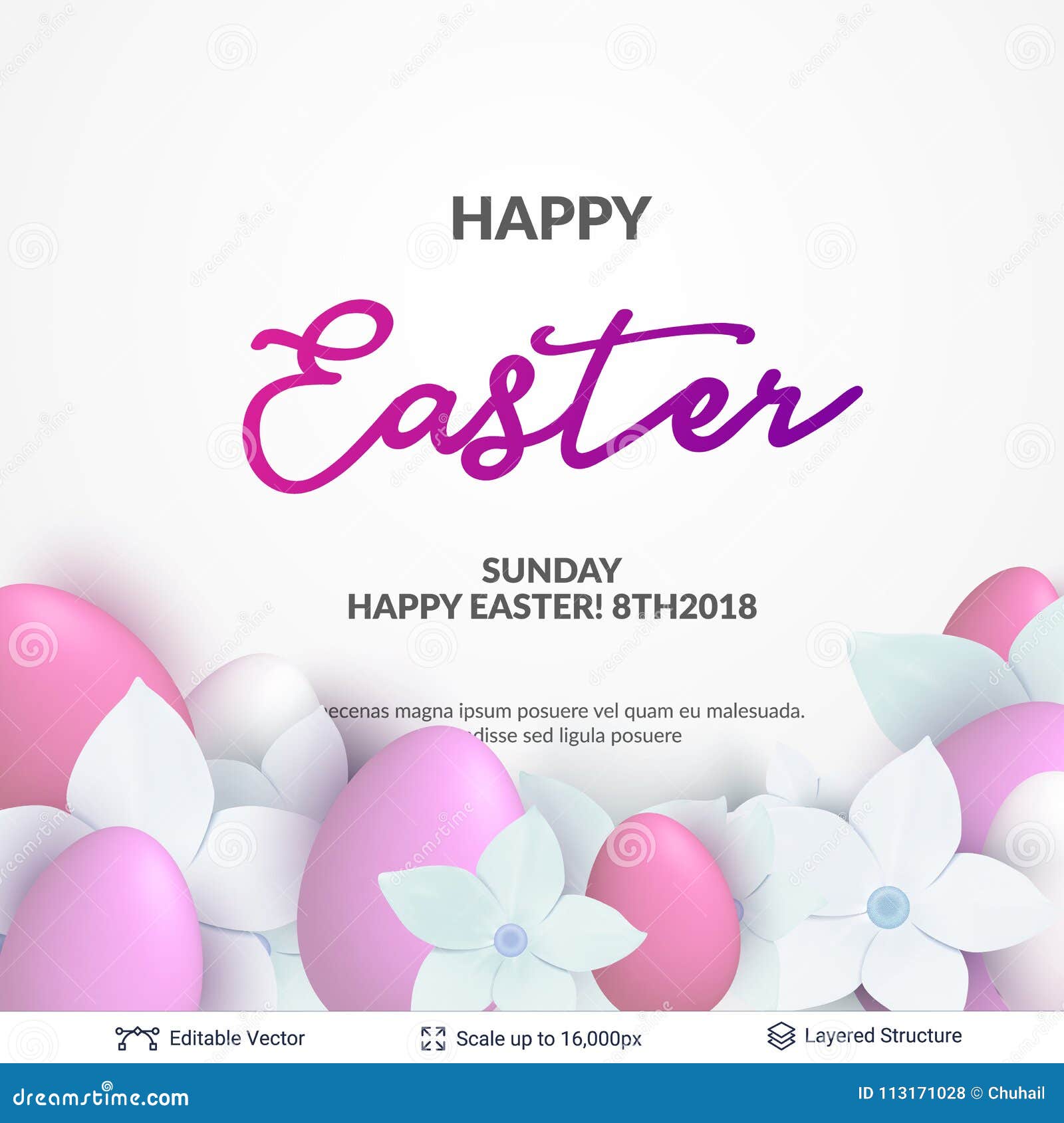 Easter Background Template. Stock Vector - Illustration of catholic ...