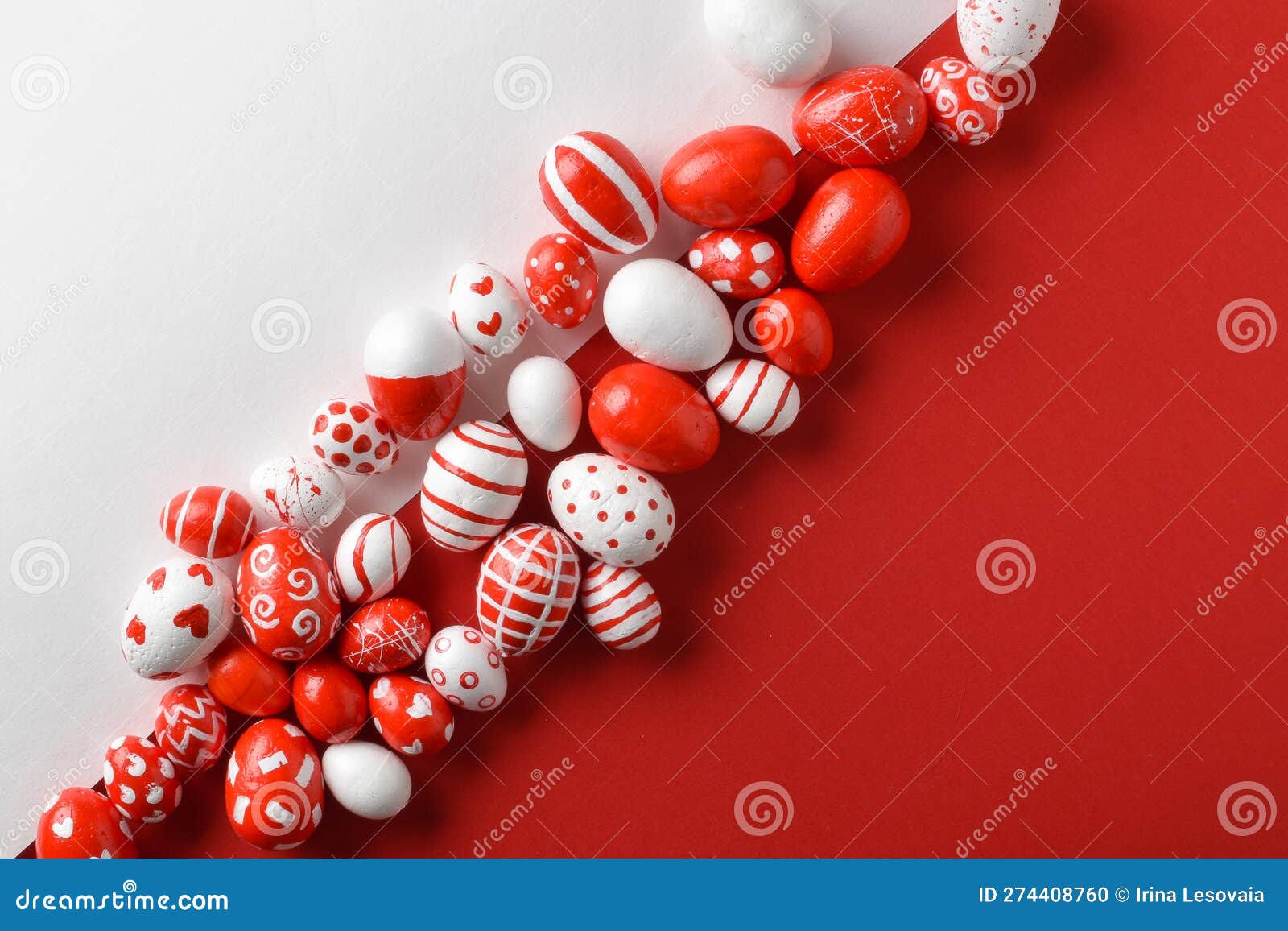 Easter Backgrounds With Eggs. Bright And Colorful Easter Eggs Lined Up ...