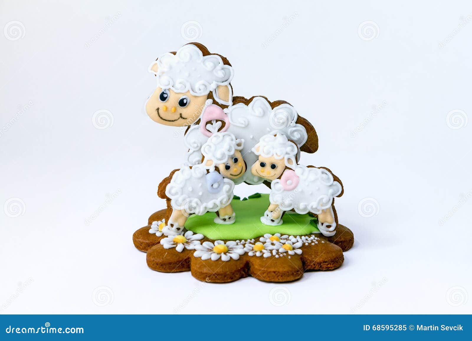 Easter Baked Gingerbread Decoration-sheep Stock Image - Image of season ...