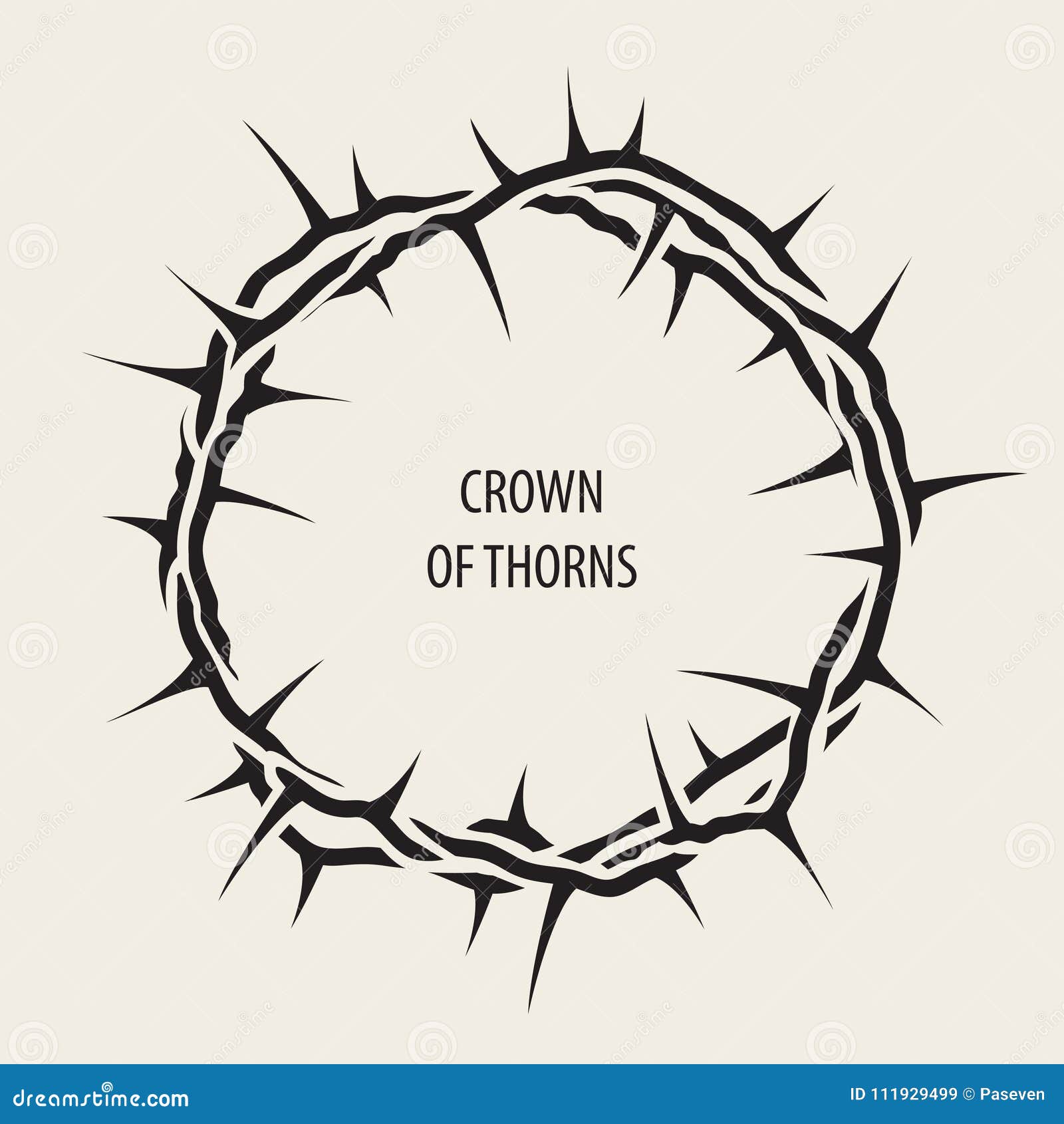 Easter Banner with Black Crown of Thorns Stock Vector - Illustration of ...
