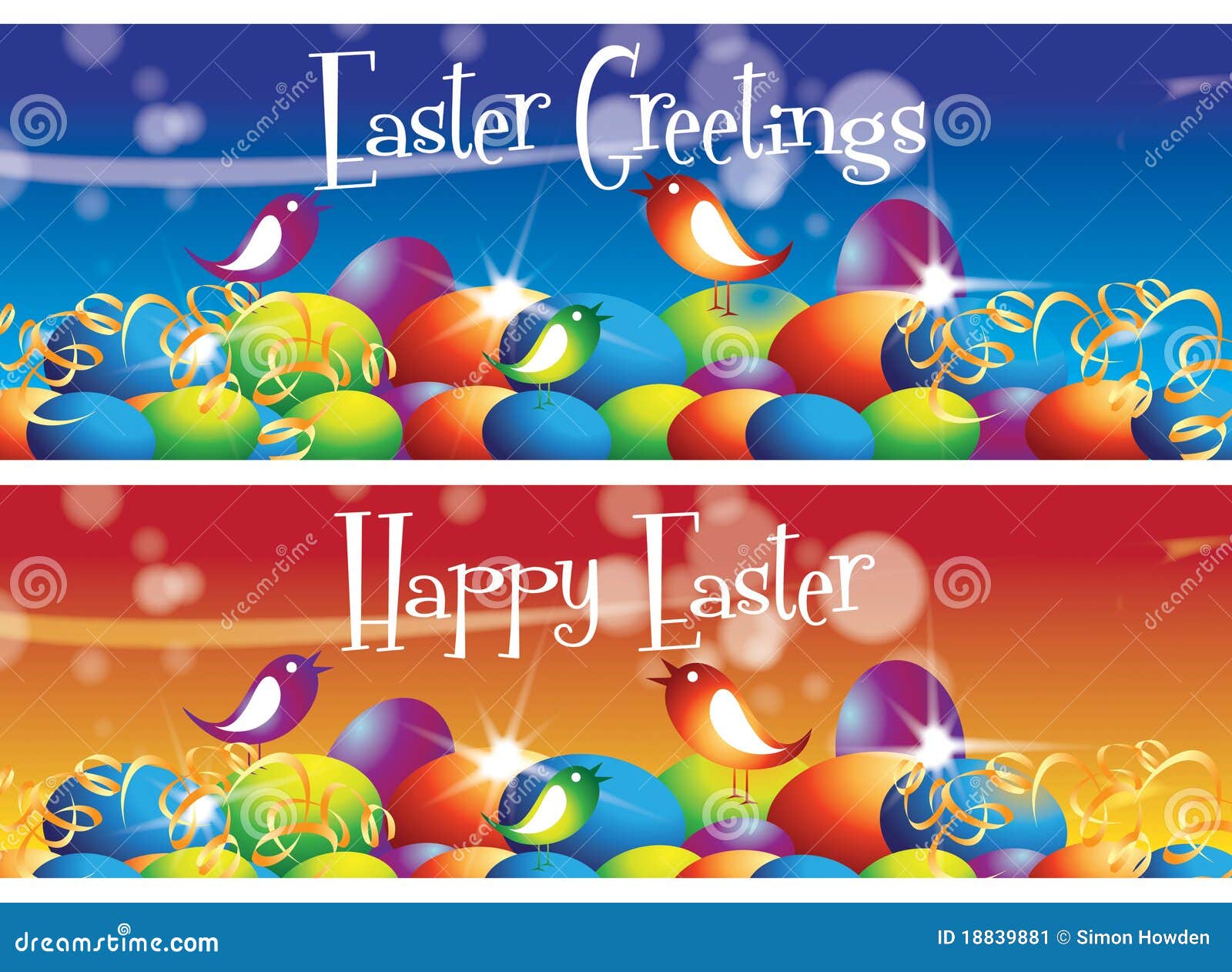 Easter Banners stock illustration. Illustration of orange - 18839881