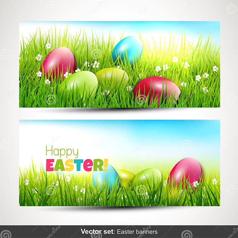 Easter banners stock vector. Illustration of card, design - 38101873