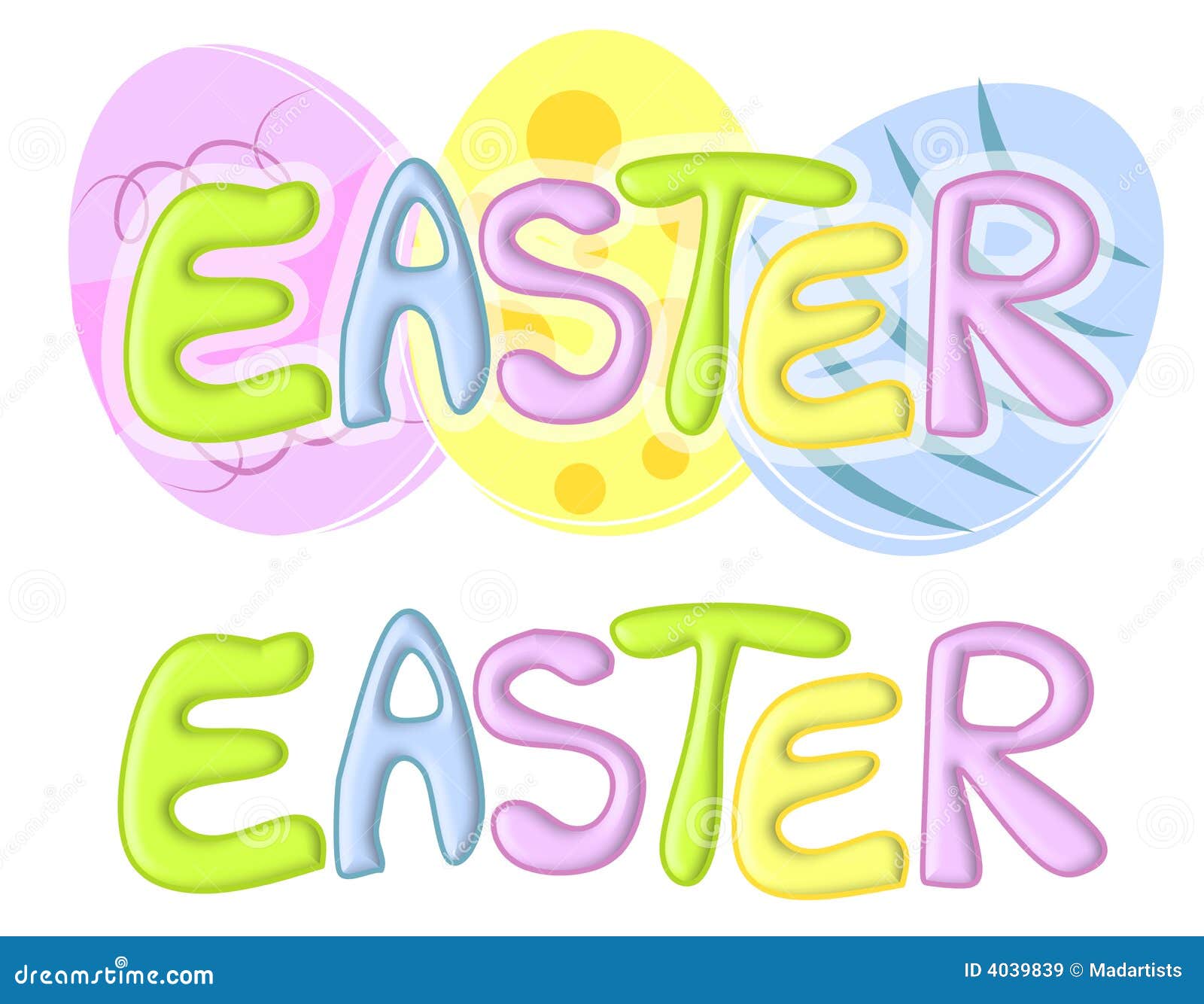 Easter Banners or Logos with Eggs Stock Illustration - Illustration of ...