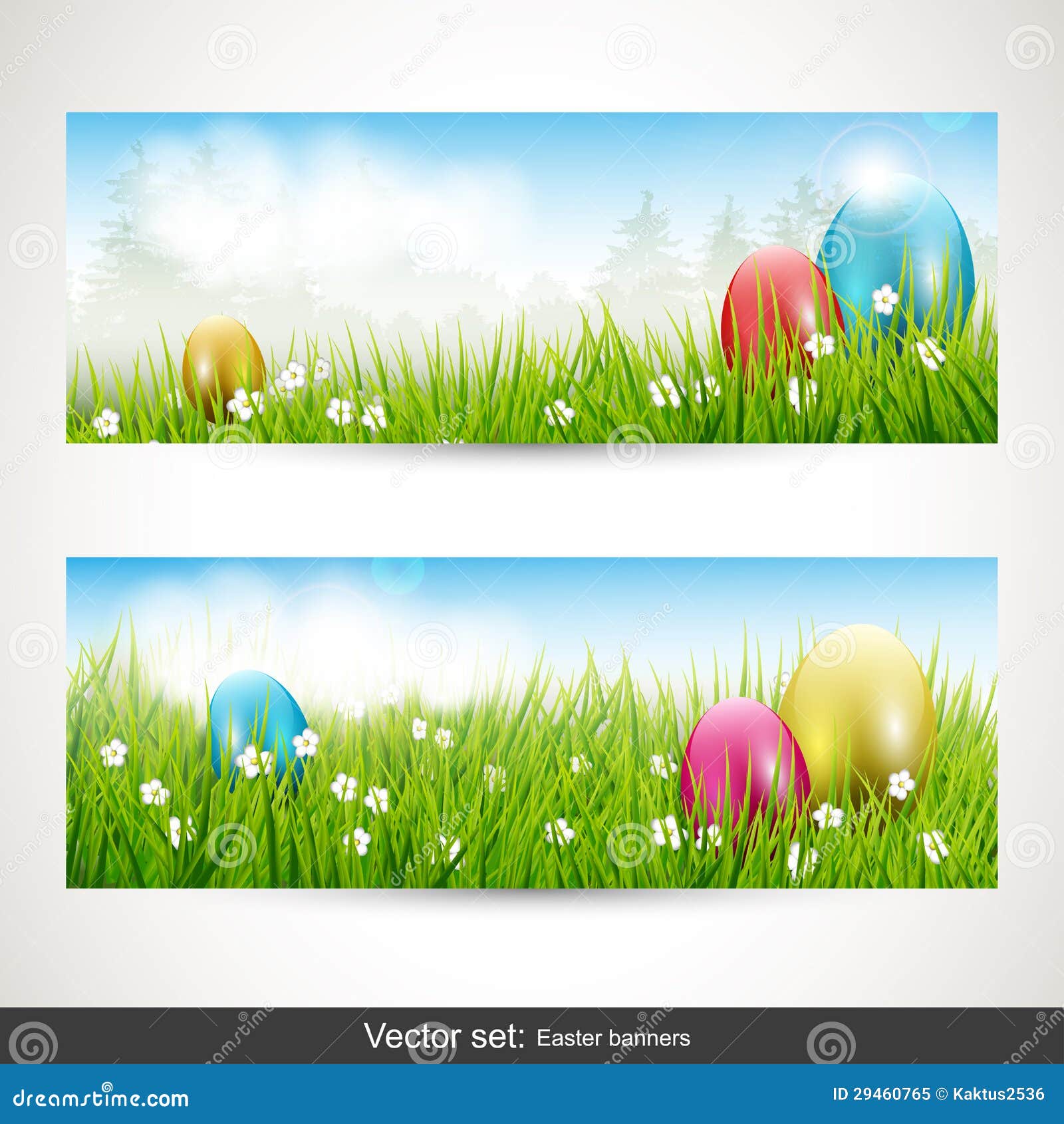 Easter Banners - Vector Set Stock Vector - Illustration of card ...