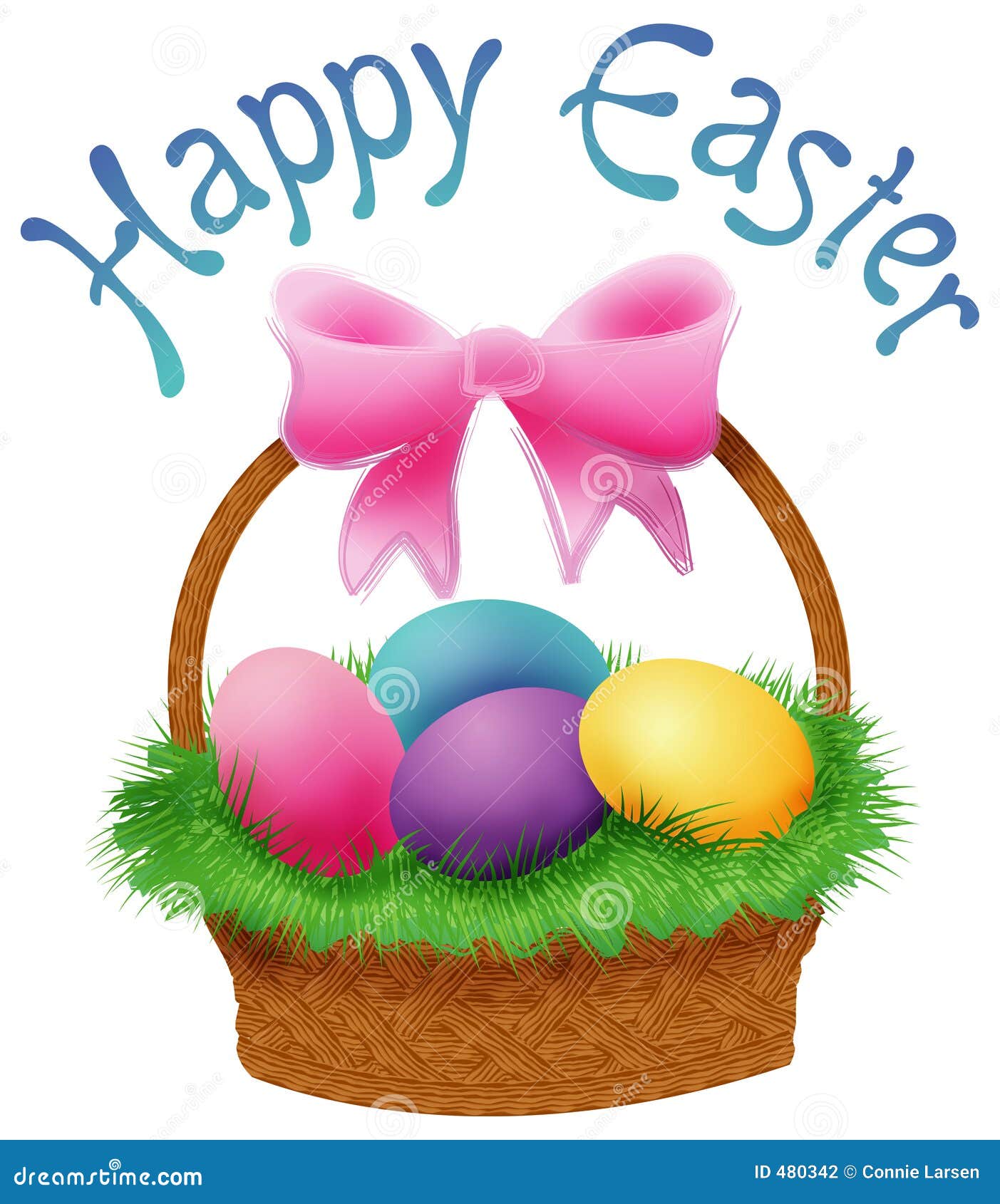 Easter Basket stock illustration. Illustration of decoration - 480342