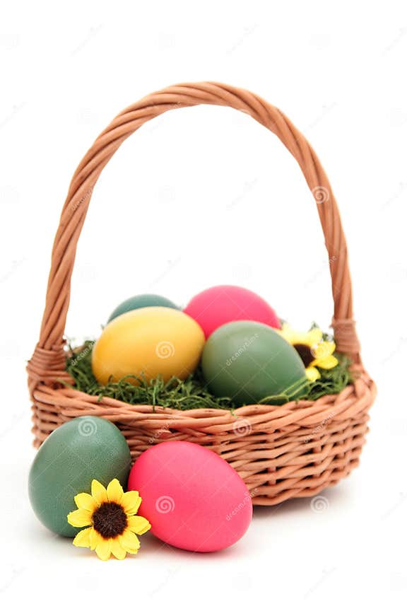 Easter Basket stock image. Image of springtime, isolated - 519901