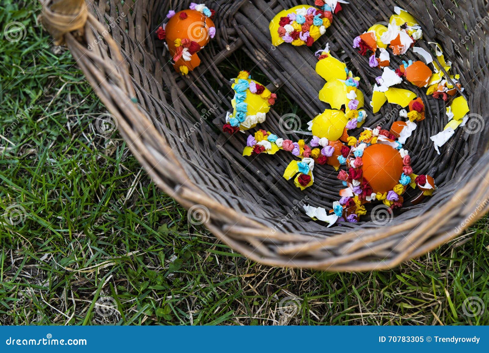 Easter Basket with Egg Shell Stock Image - Image of beautiful, simple ...