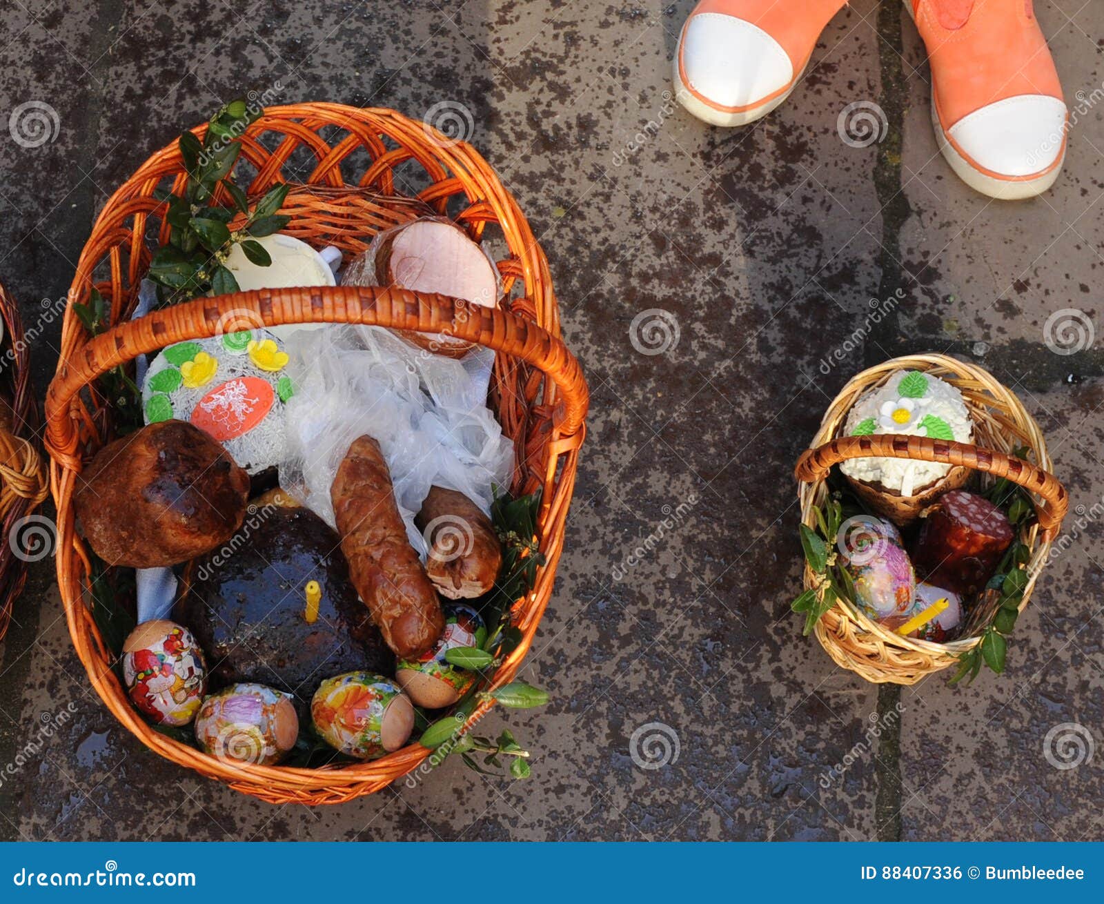 Easter Basket, Eggs, Orthodox Easter, Stock Photo - Image of eggs ...