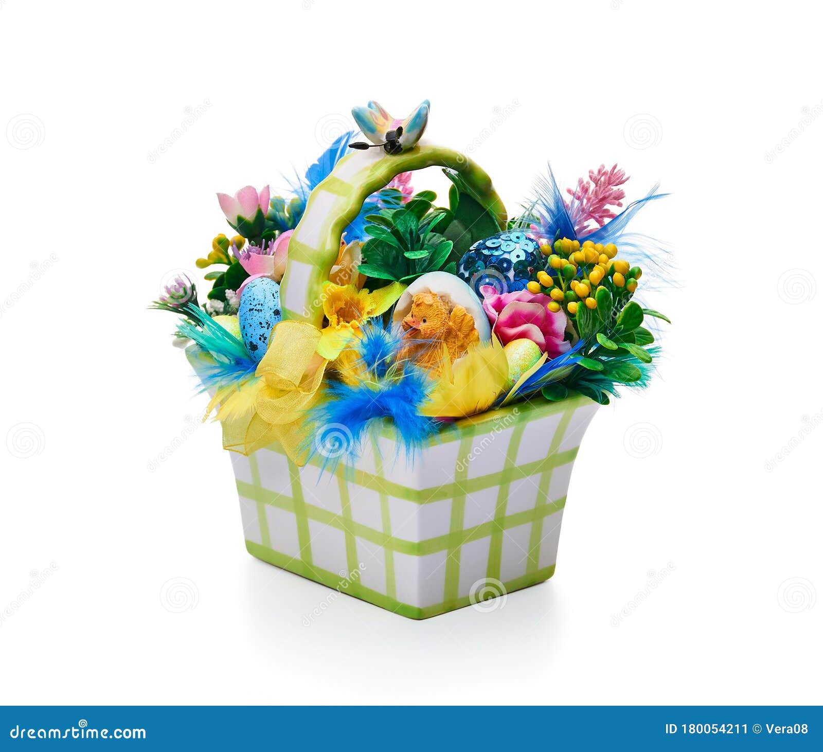 Easter Basket from a Flower Arrangement Stock Image - Image of ceramics ...
