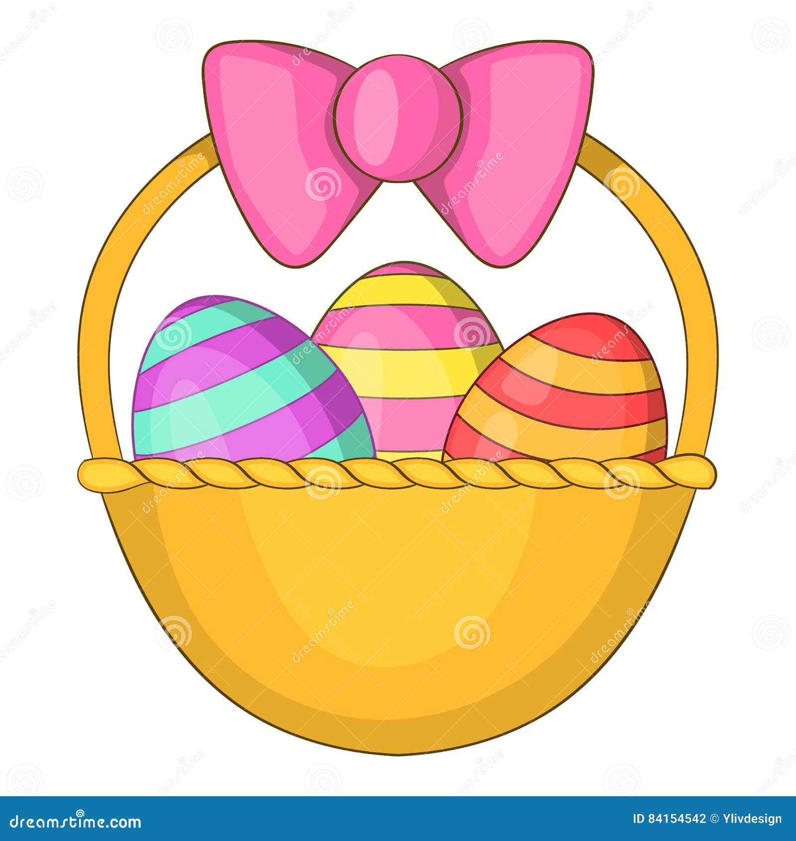 Easter Basket Icon, Cartoon Style Stock Vector - Illustration of funny ...