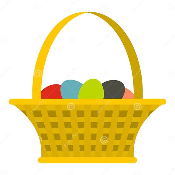Easter Basket Icon Isolated Stock Vector - Illustration of celebration ...