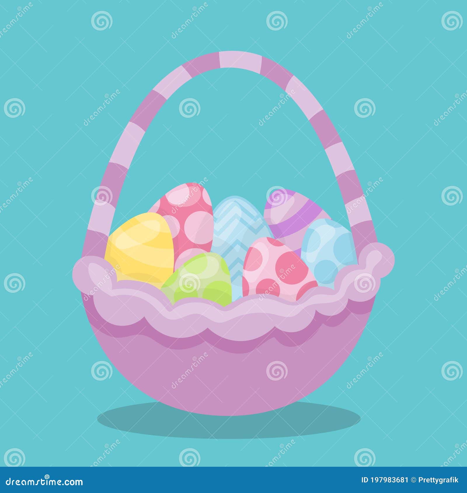 Easter basket 03 stock vector. Illustration of basket - 197983681
