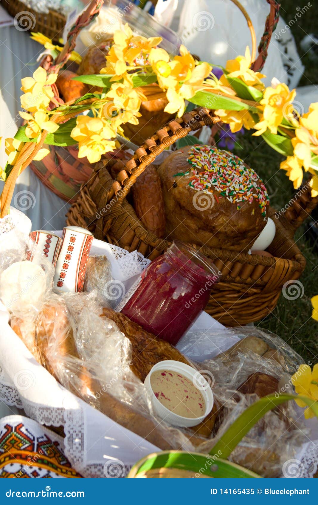 Easter baskets stock image. Image of decoration, church - 14165435