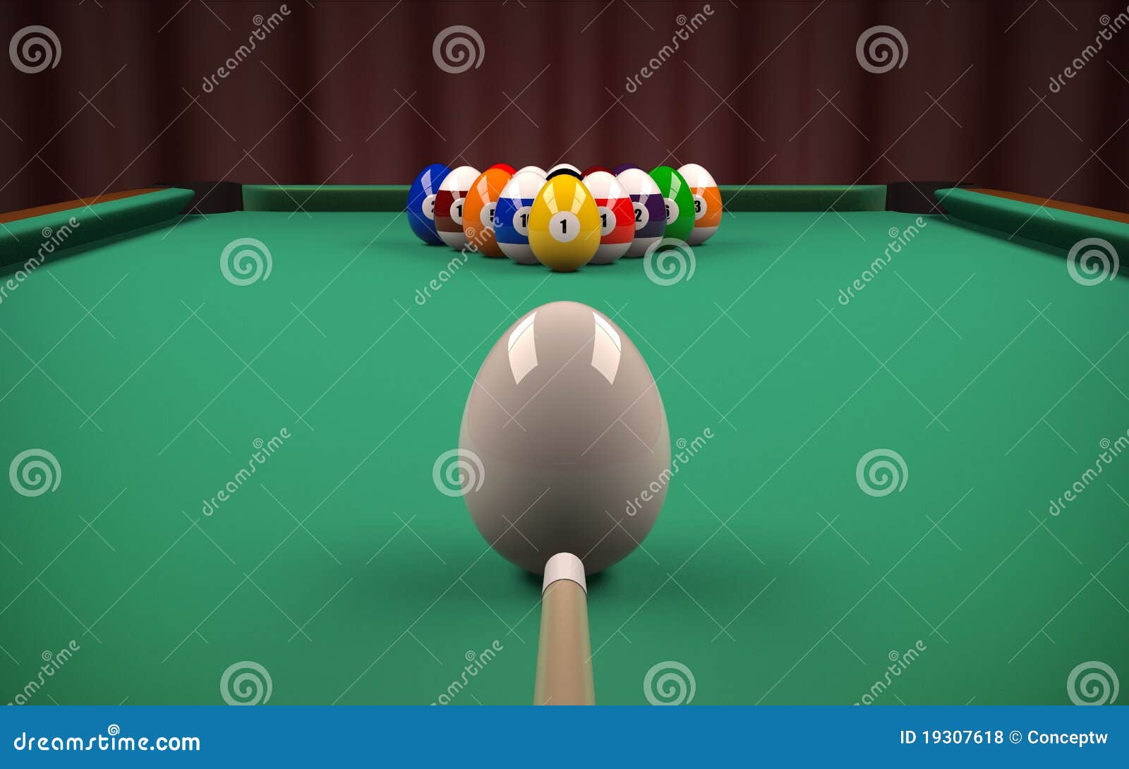 Easter Billiard Balls (eggs) Stock Illustration - Illustration of ...