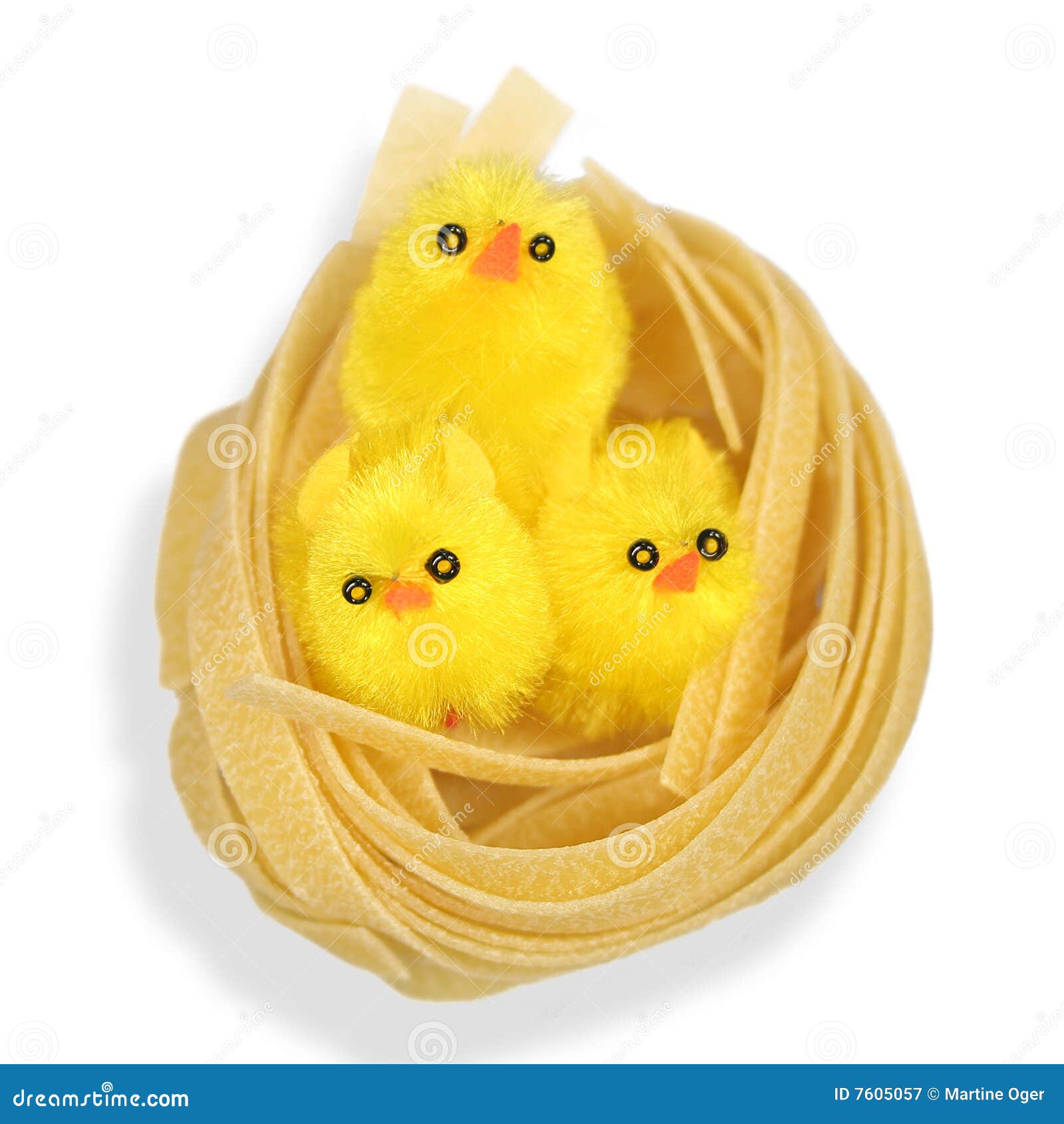 Easter Bird in Tagliatelle Pasta. Stock Image - Image of pastry, birds ...