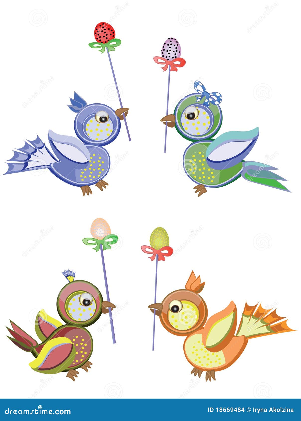 Easter birds icons stock vector. Illustration of isolated - 18669484