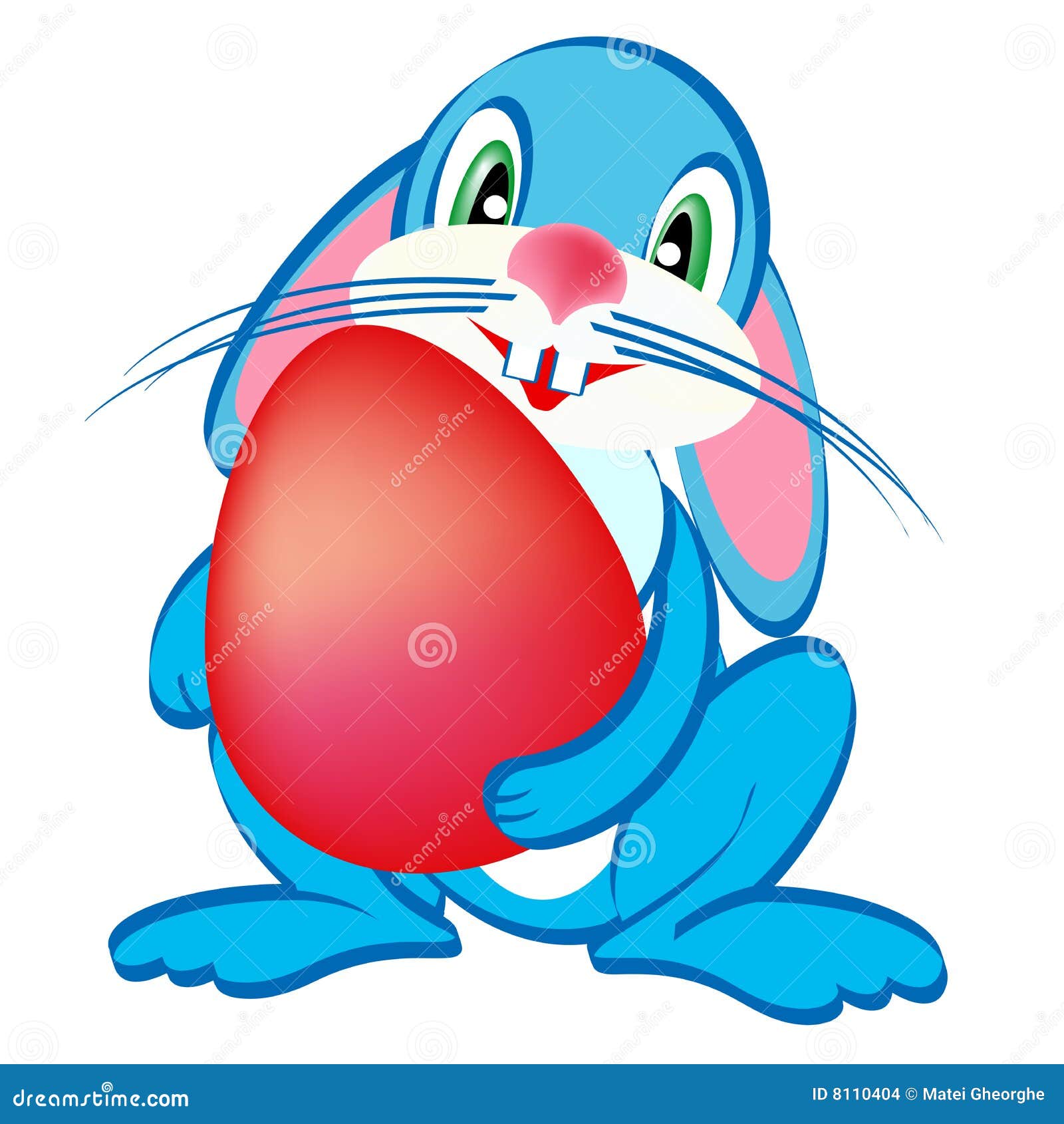 Easter blue bunny stock vector. Illustration of vector - 8110404