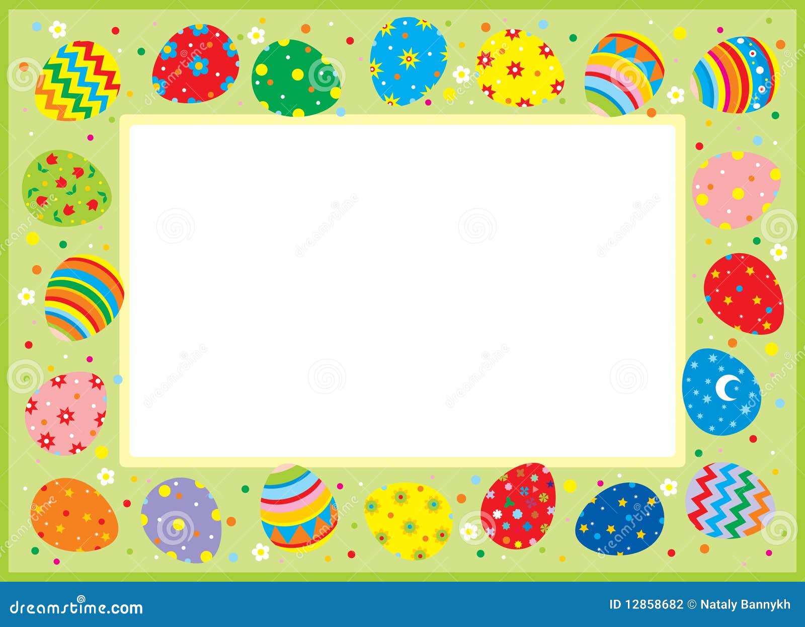 Easter border stock vector. Illustration of drawing, background - 12858682