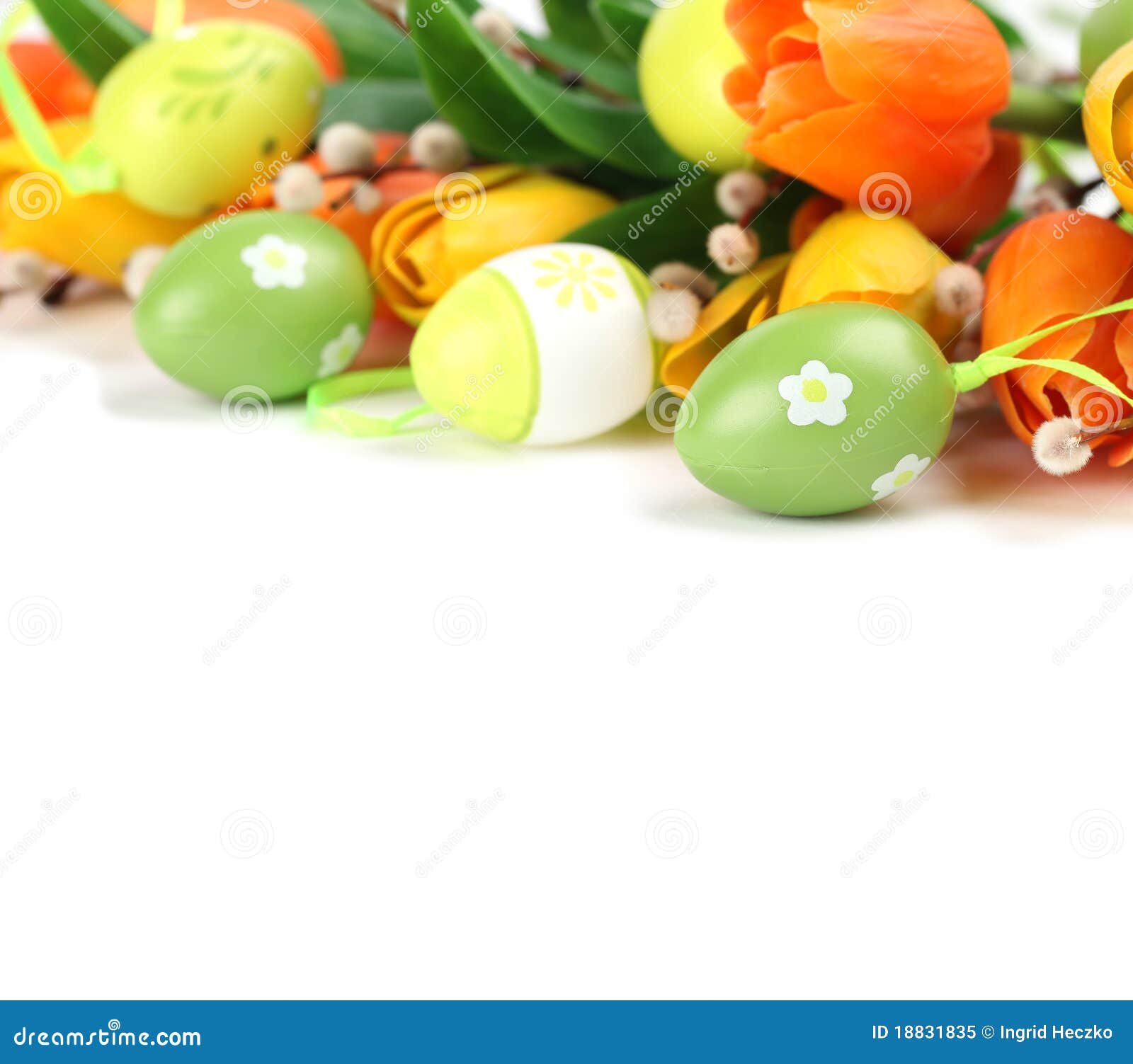 Easter border stock image. Image of decorative, green - 18831835