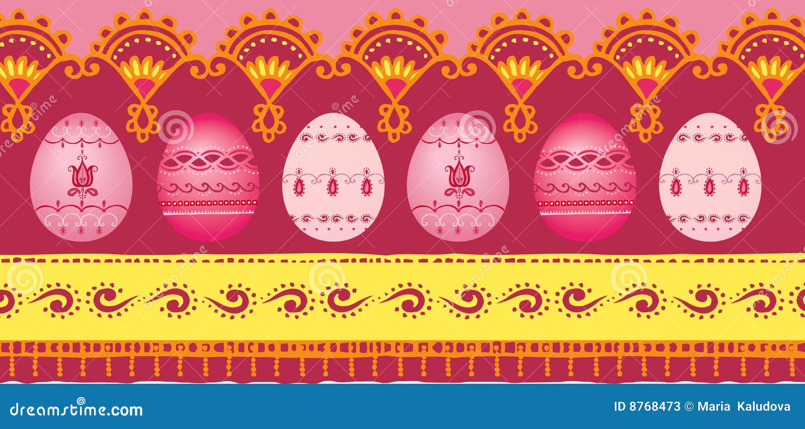 Easter border stock vector. Illustration of decoration - 8768473