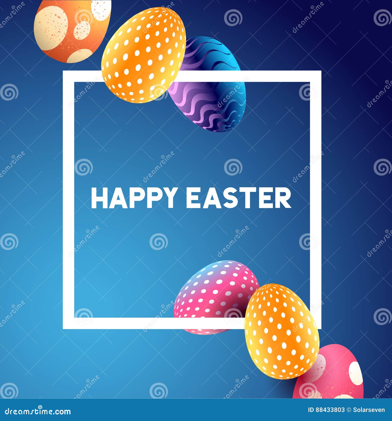 Easter border design stock vector. Illustration of frame - 88433803
