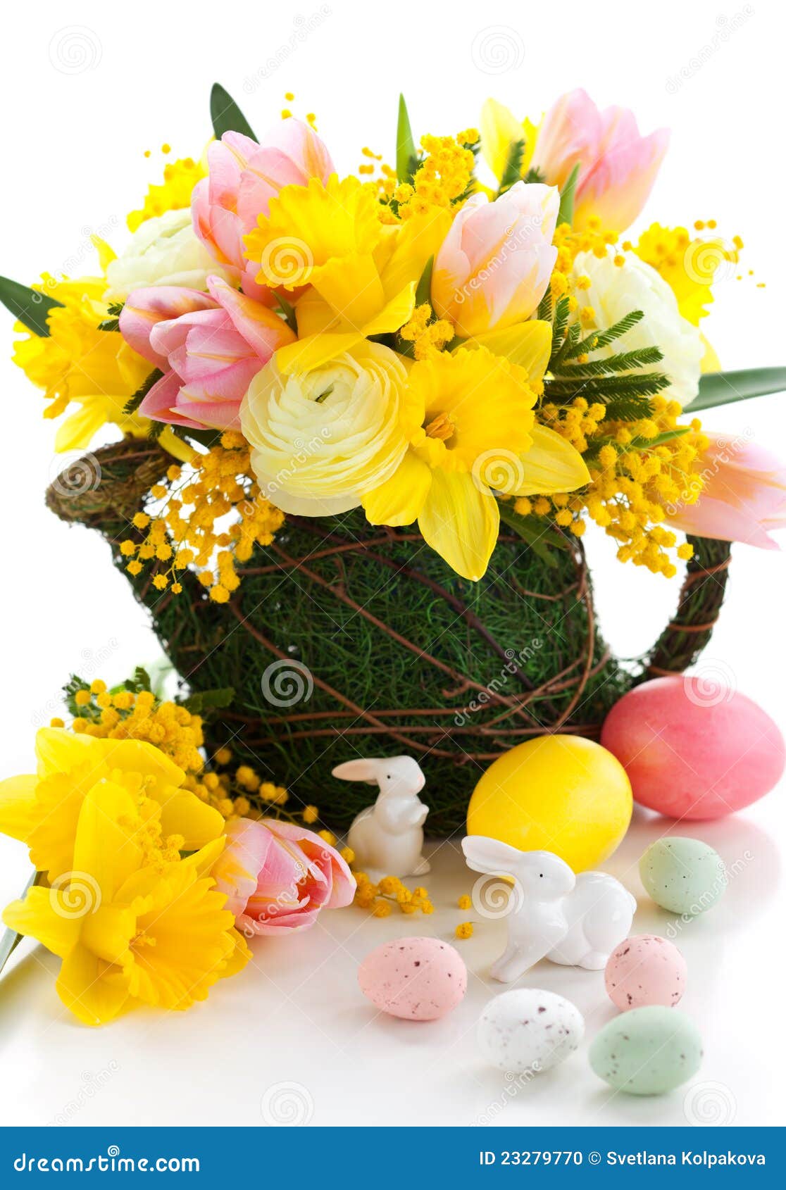 Easter bouquet stock photo. Image of bloom, mimosa, arrangement - 23279770