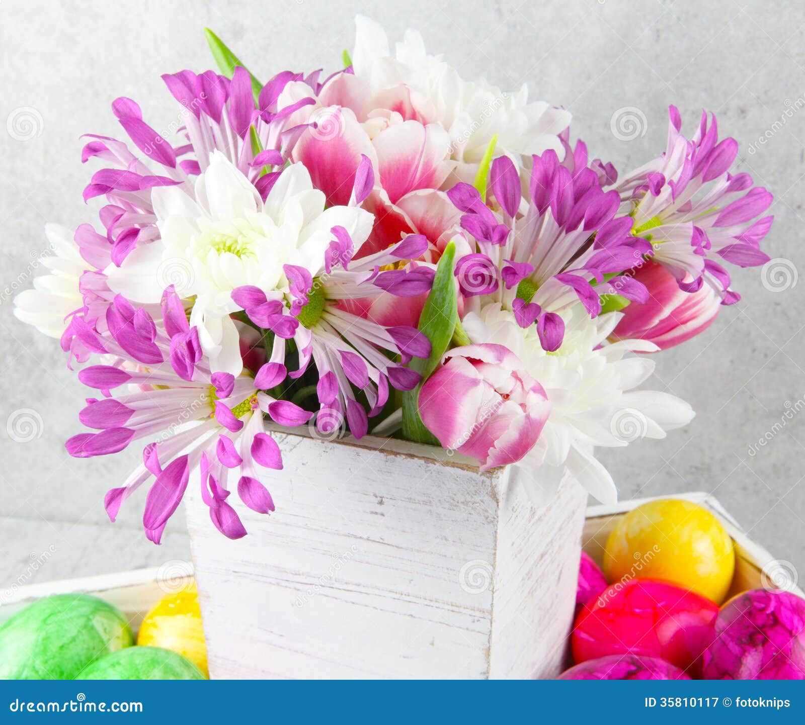 Easter bouquet stock image. Image of greeting, wooden - 35810117