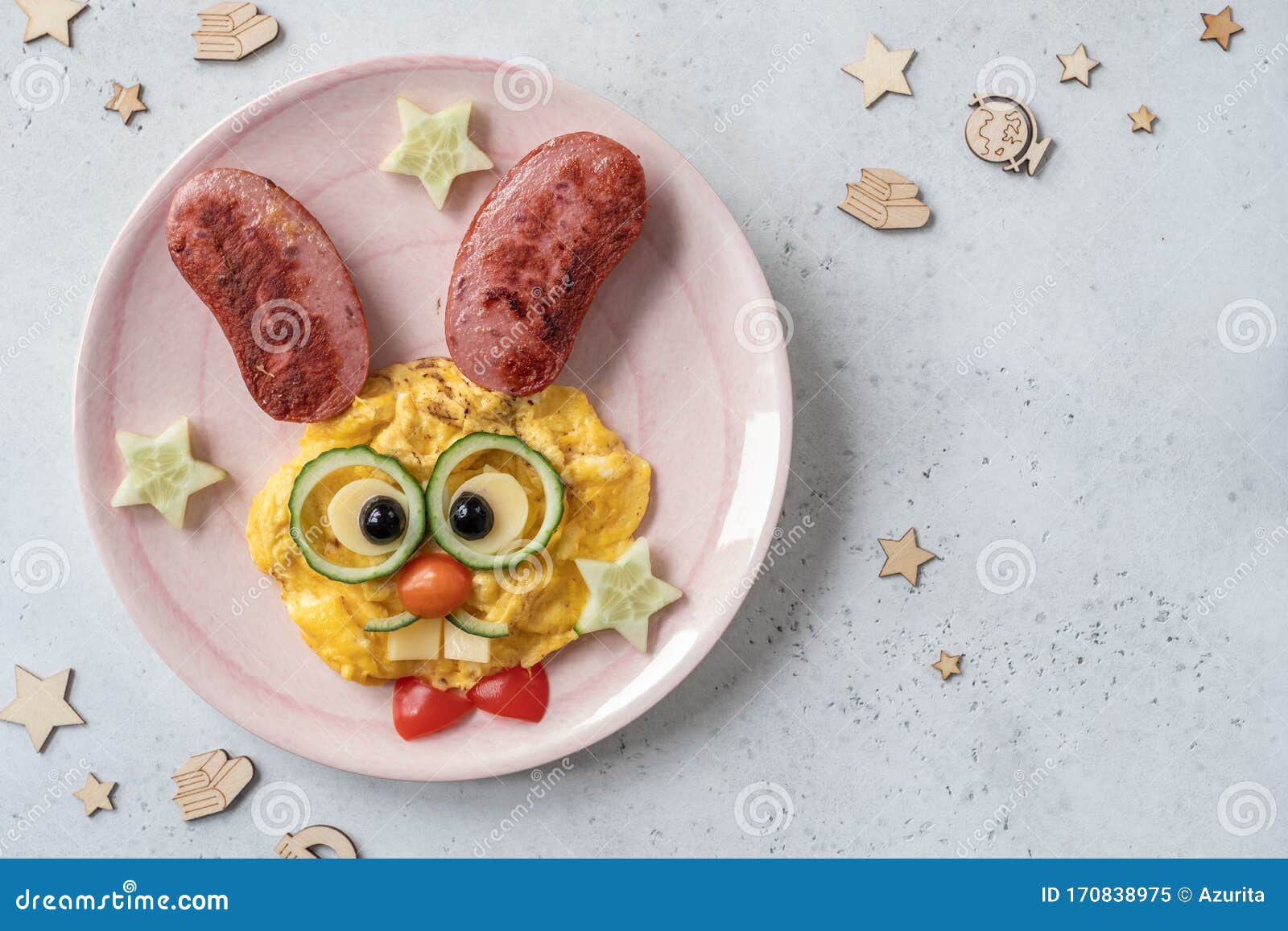 Easter Breakfast with Cute Bunny Face Stock Image - Image of delicious ...