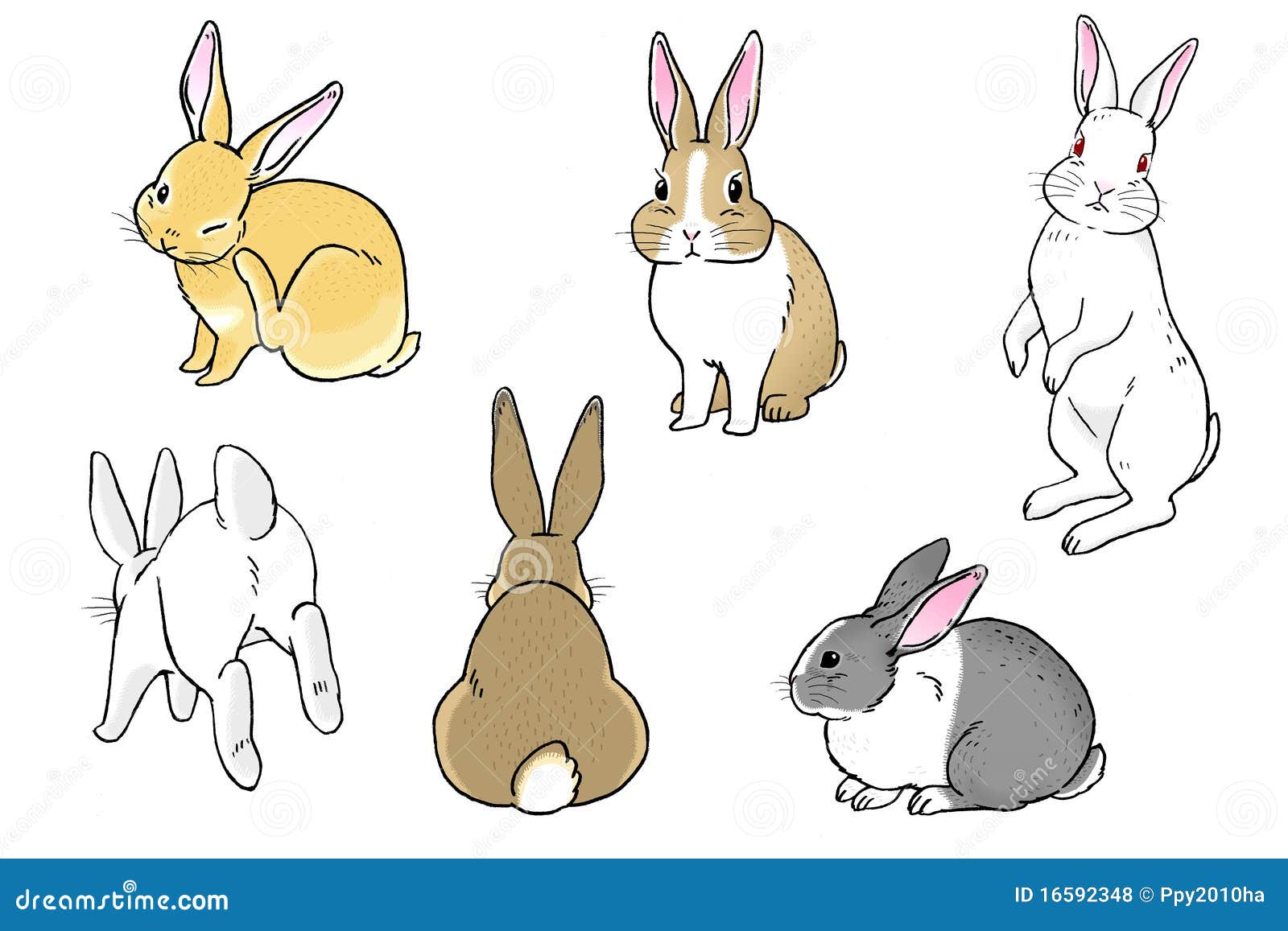 Easter Bunnies stock illustration. Illustration of holiday - 16592348