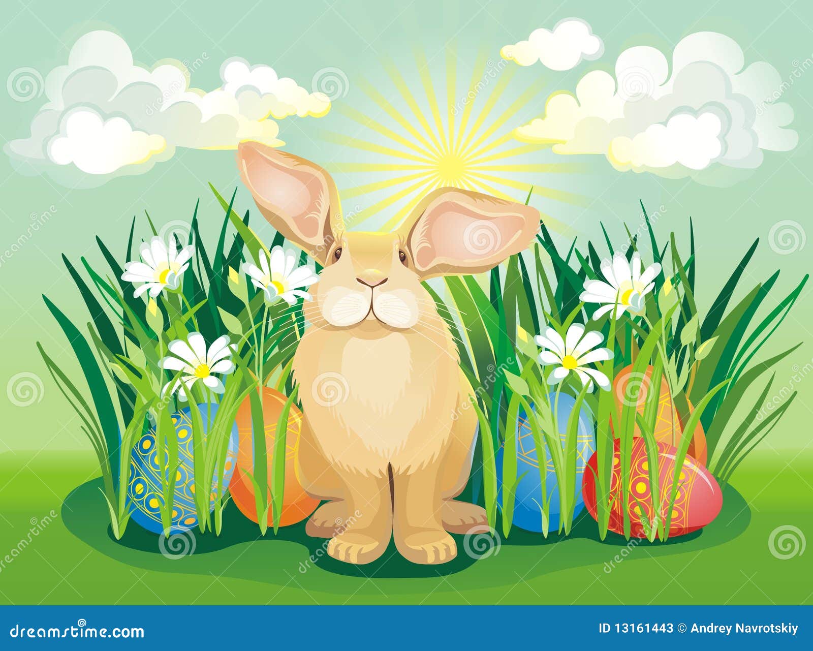 Easter bunny stock illustration. Illustration of little - 13161443